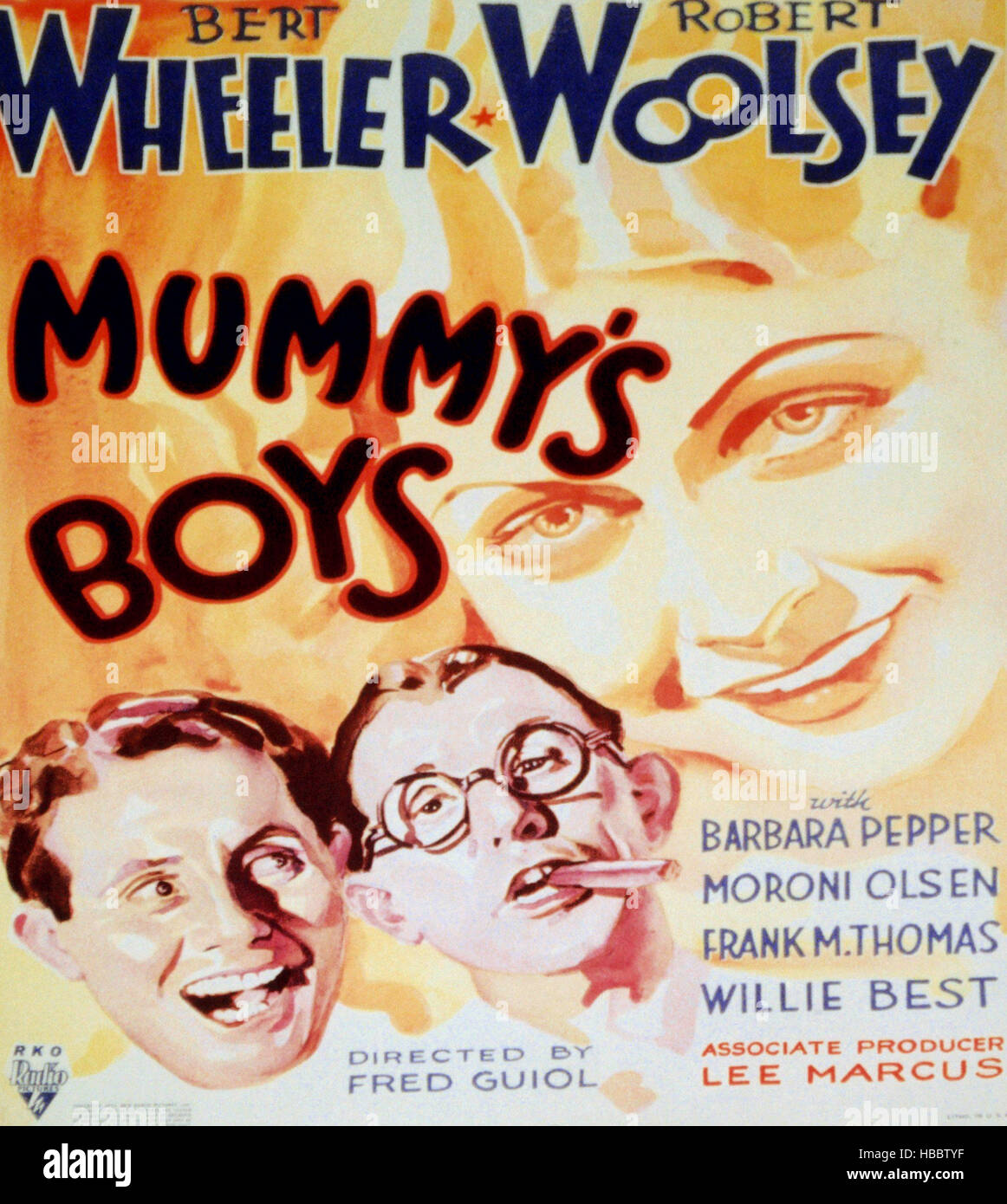MUMMY'S BOYS, from left: Bert Wheeler, Robert Woolsey, Barbara Pepper, 1936 Stock Photo - Alamy