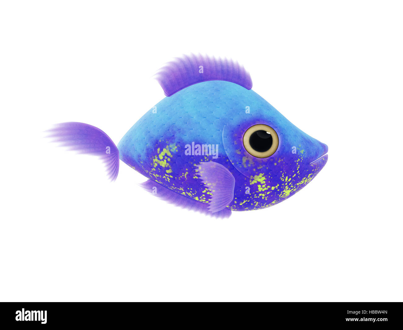 Purple fish cute character hi-res stock photography and images - Alamy
