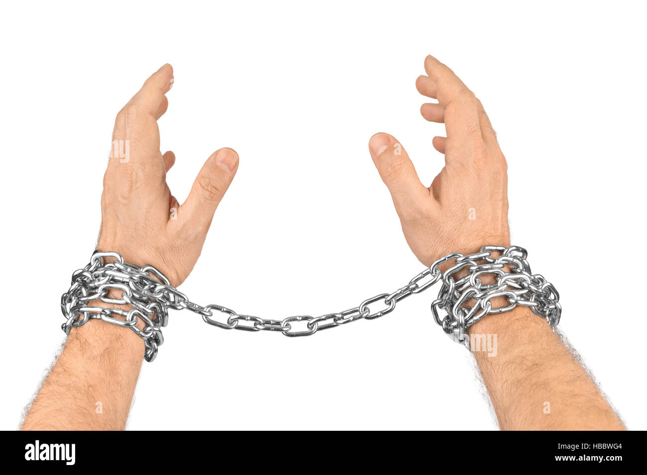 Hands and chain Stock Photo - Alamy
