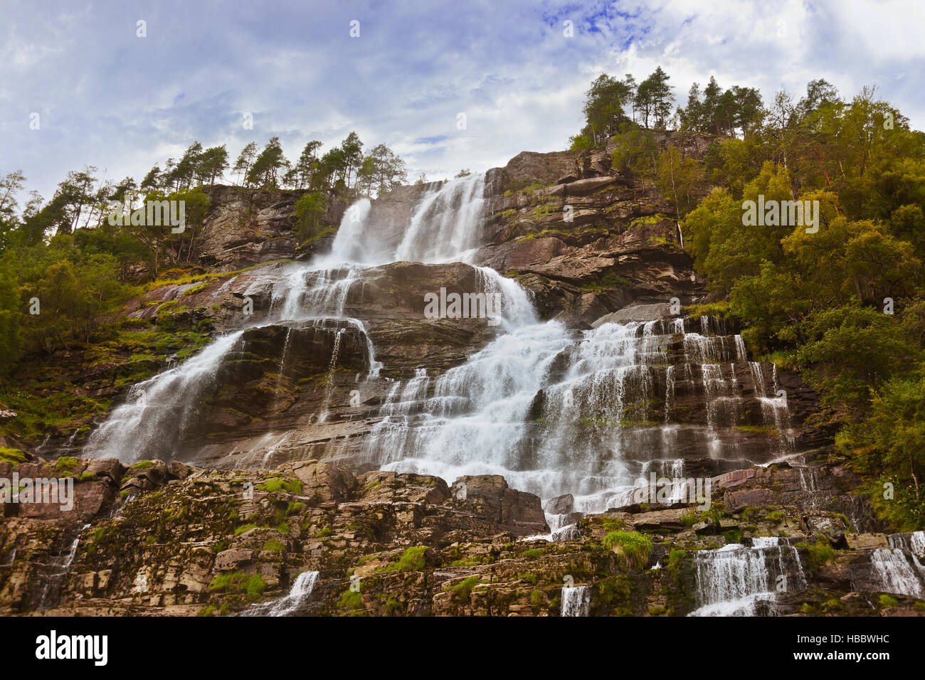 Tvinde Waterfall - Norway Stock Photo - Alamy