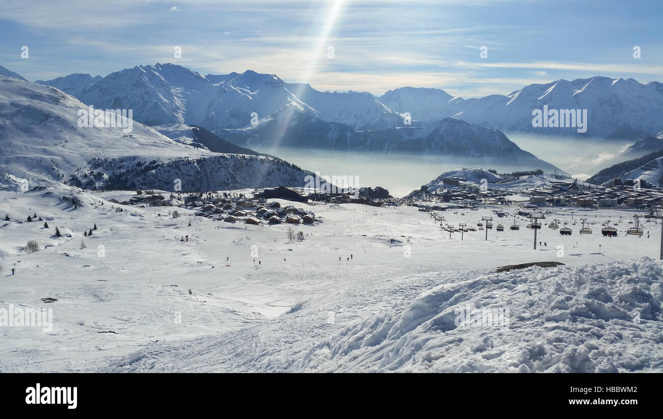 Alps in winter Stock Photo - Alamy