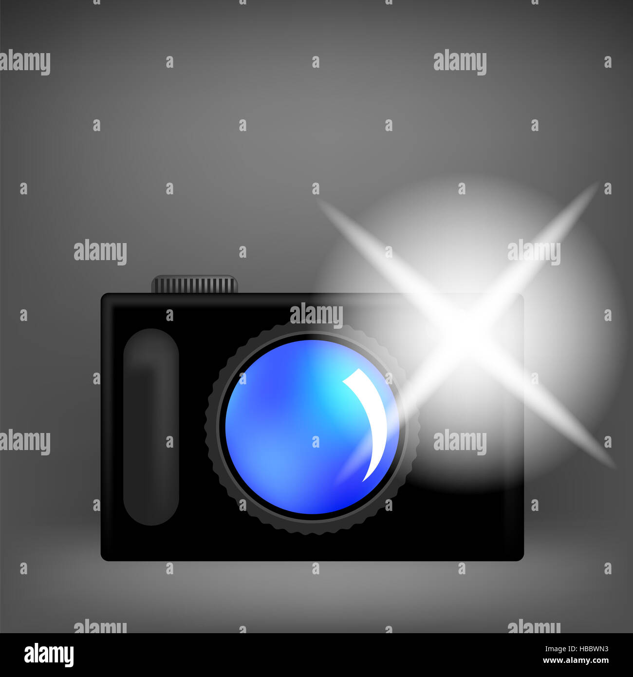 Digital Camera and Flash Isolated Stock Photo - Alamy