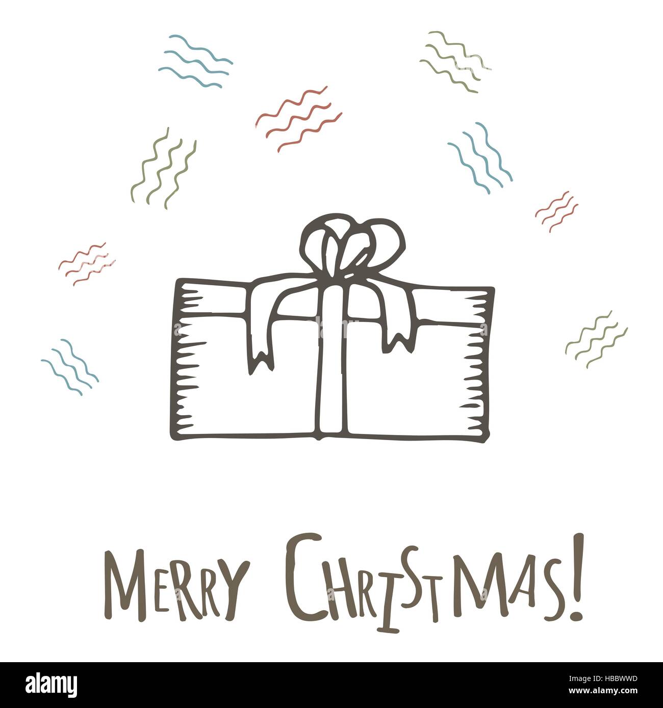 Hand drawn gifts with bows in cartoon style Stock Vector Image & Art ...