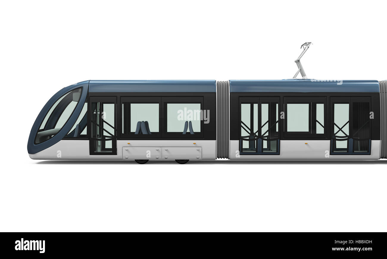 City Tram Isolated Stock Photo - Alamy