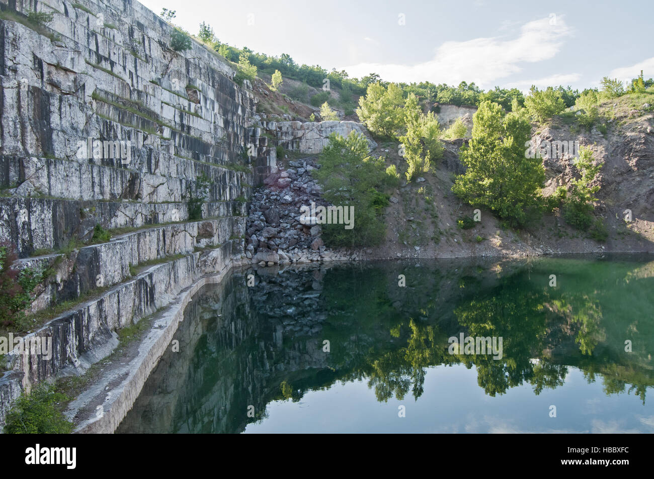 Marble quarry detail Stock Photo - Alamy