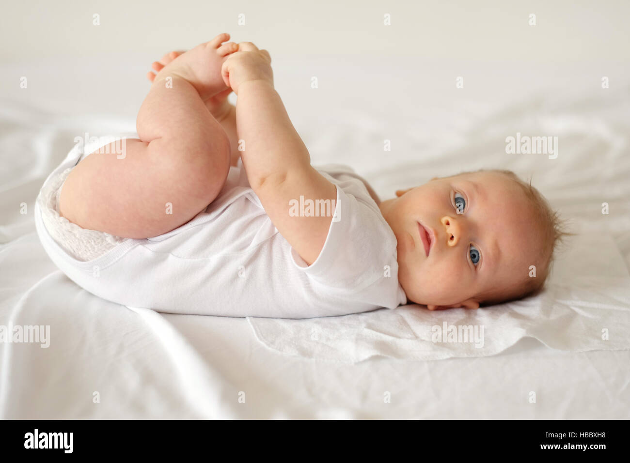 Three months old baby Stock Photo - Alamy