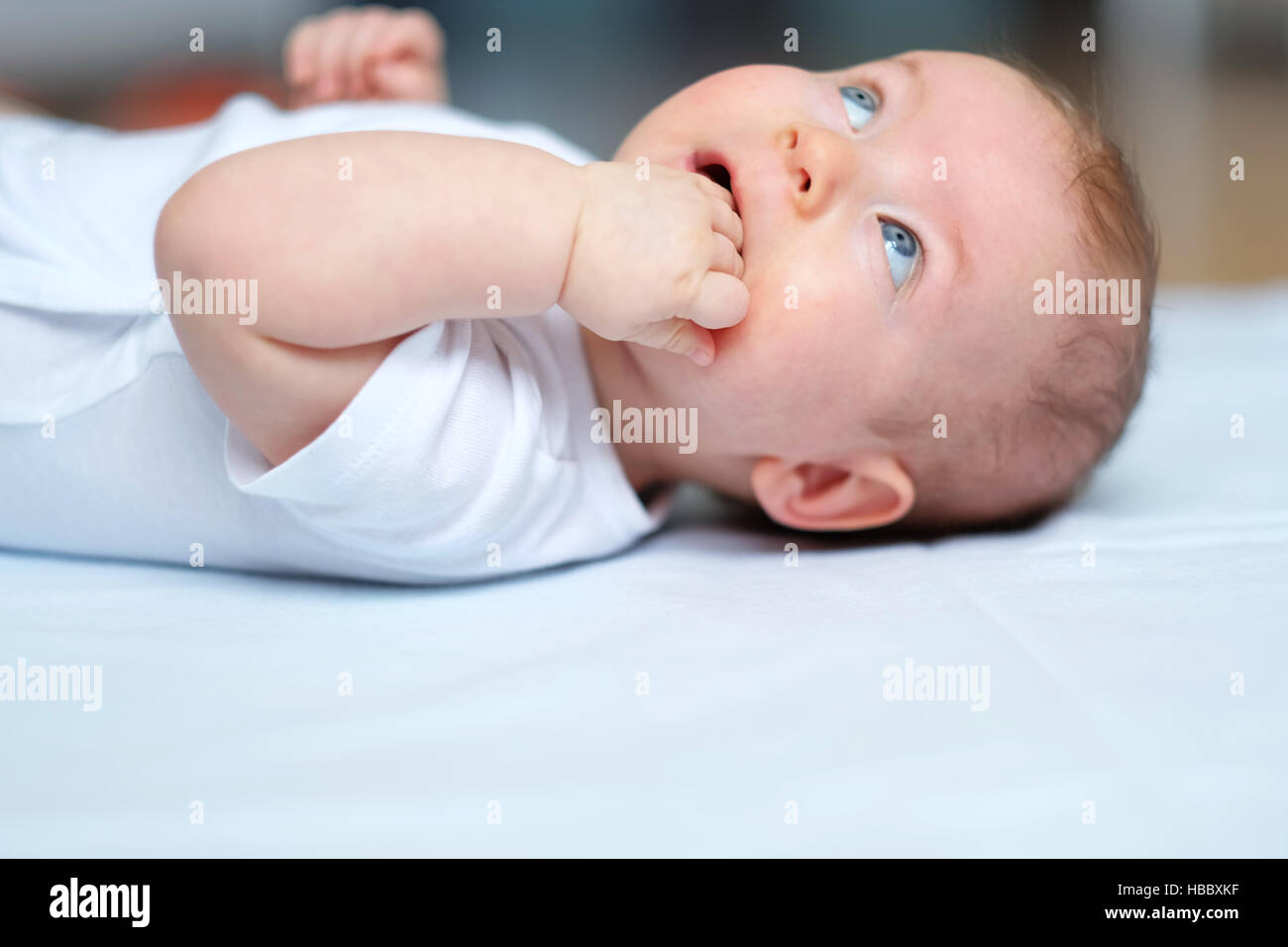 Four months old baby Stock Photo - Alamy