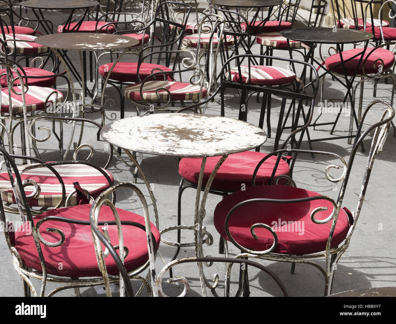 tables and charis Stock Photo - Alamy