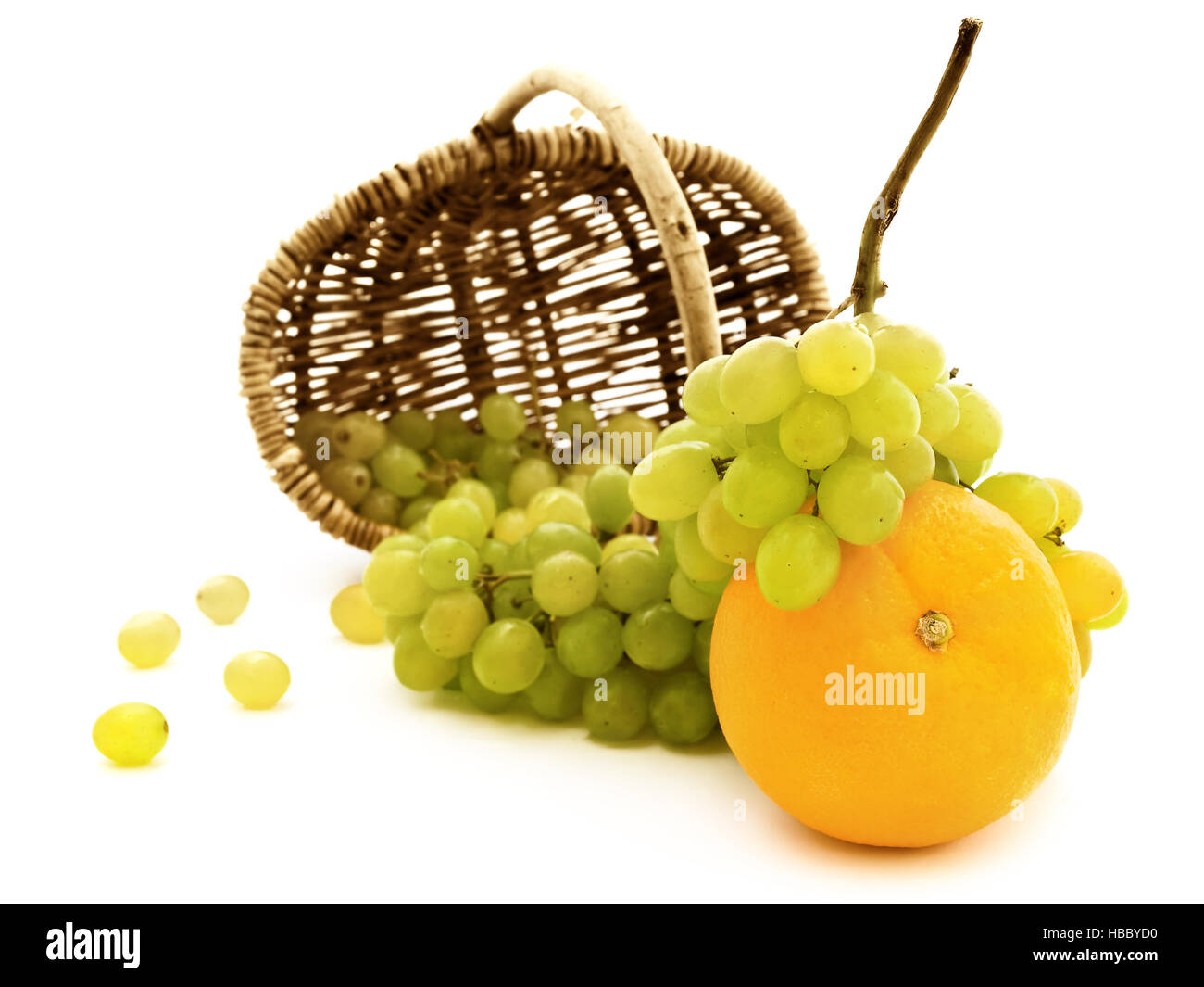 Grape And Orange Stock Photo - Alamy