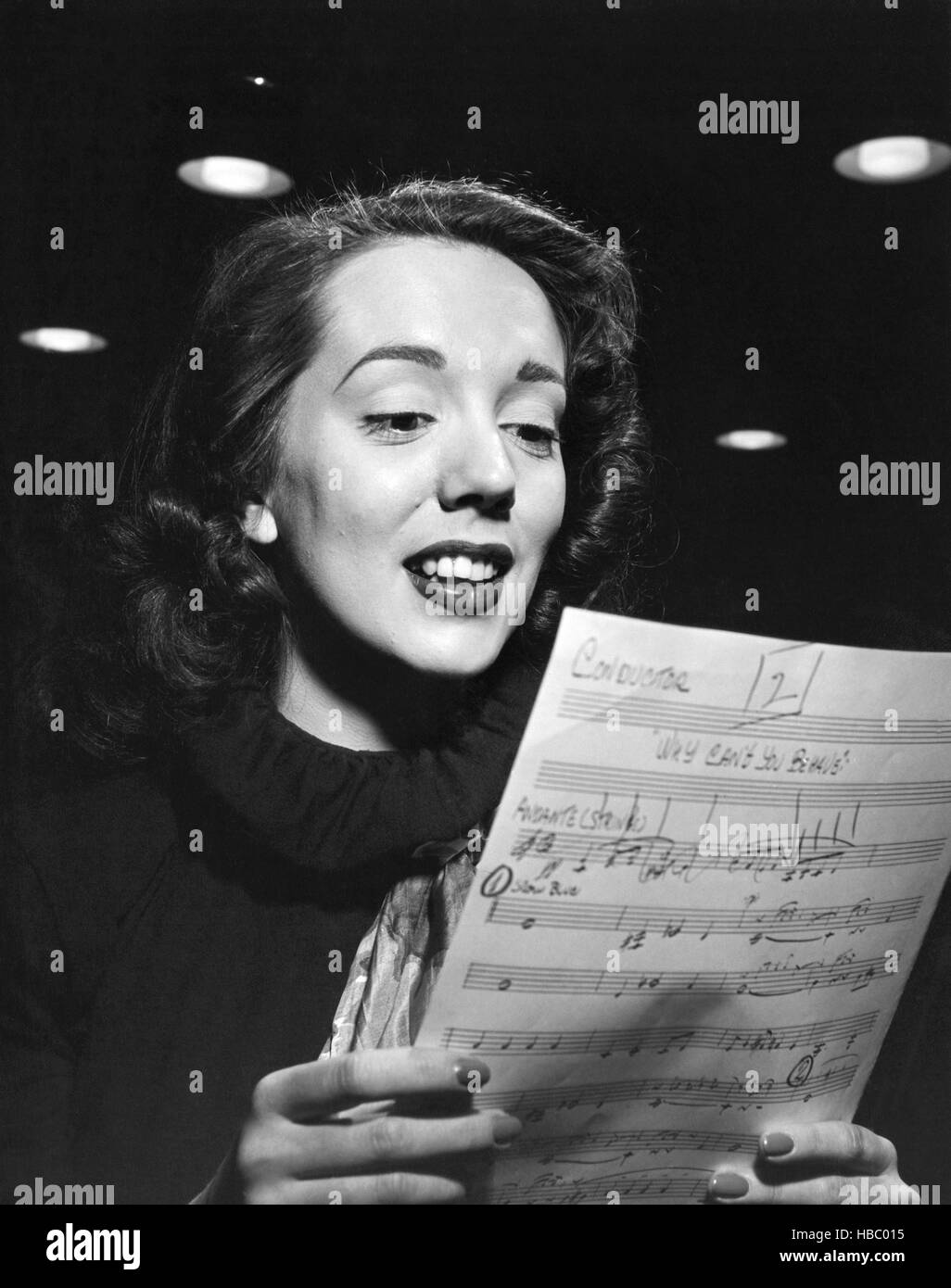 Broadway star Lisa Kirk rehearses 'Why Can't You Behave' from the ...