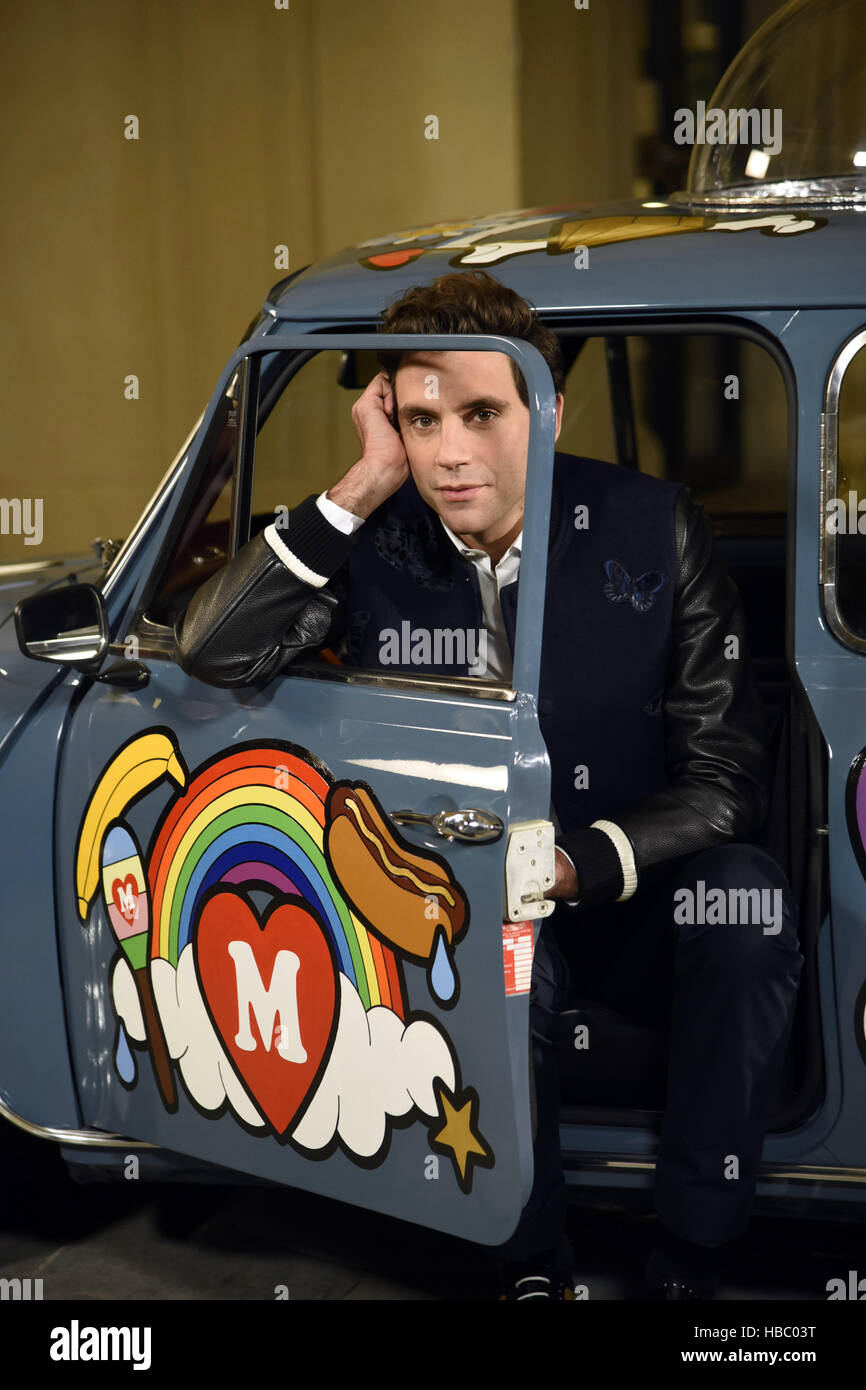 MIKA attends the Rai2 'Stasera Casa Mika' photocall in Milan with a ...