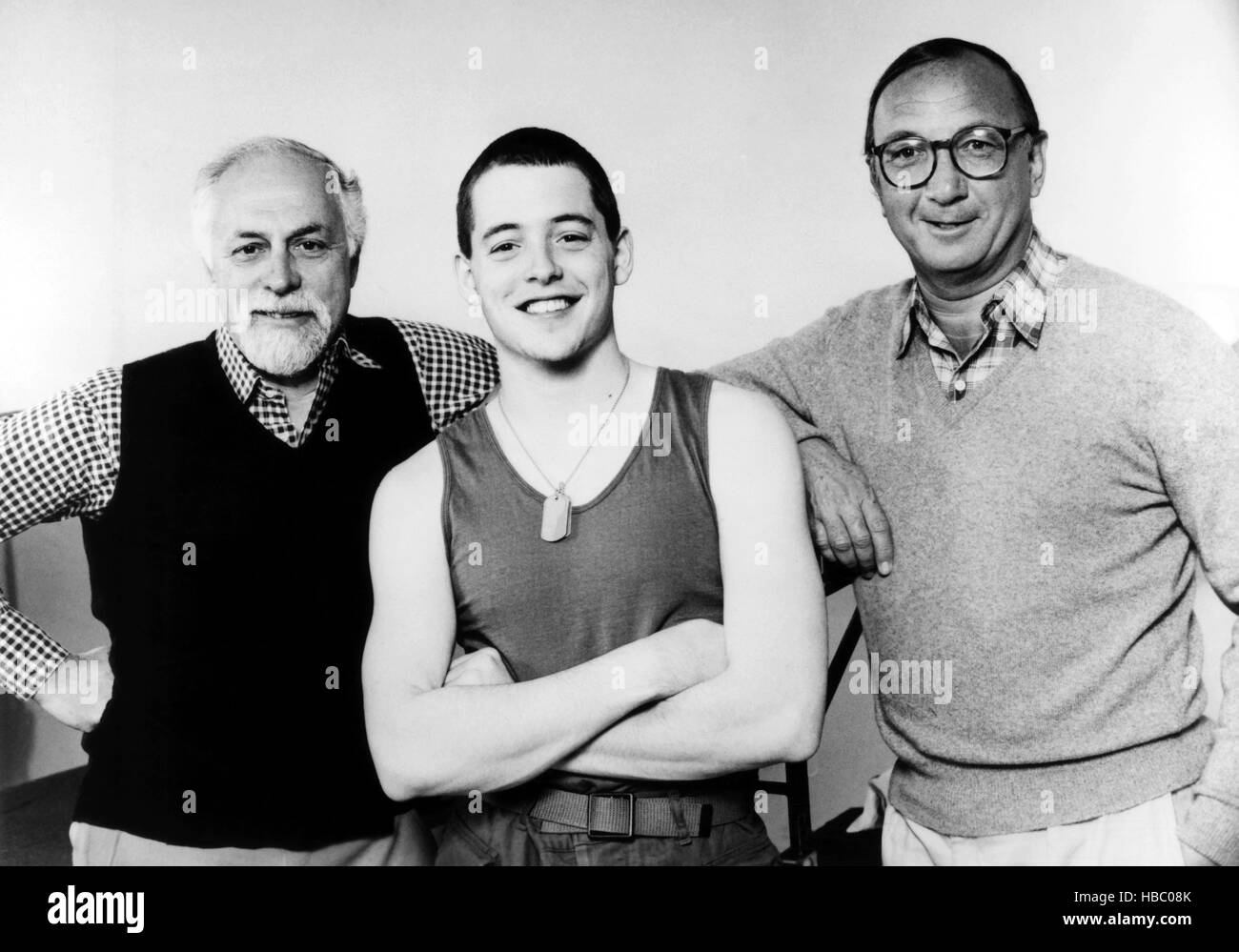 BILOXI BLUES, from left, director Gene Saks, Matthew Broderick ...