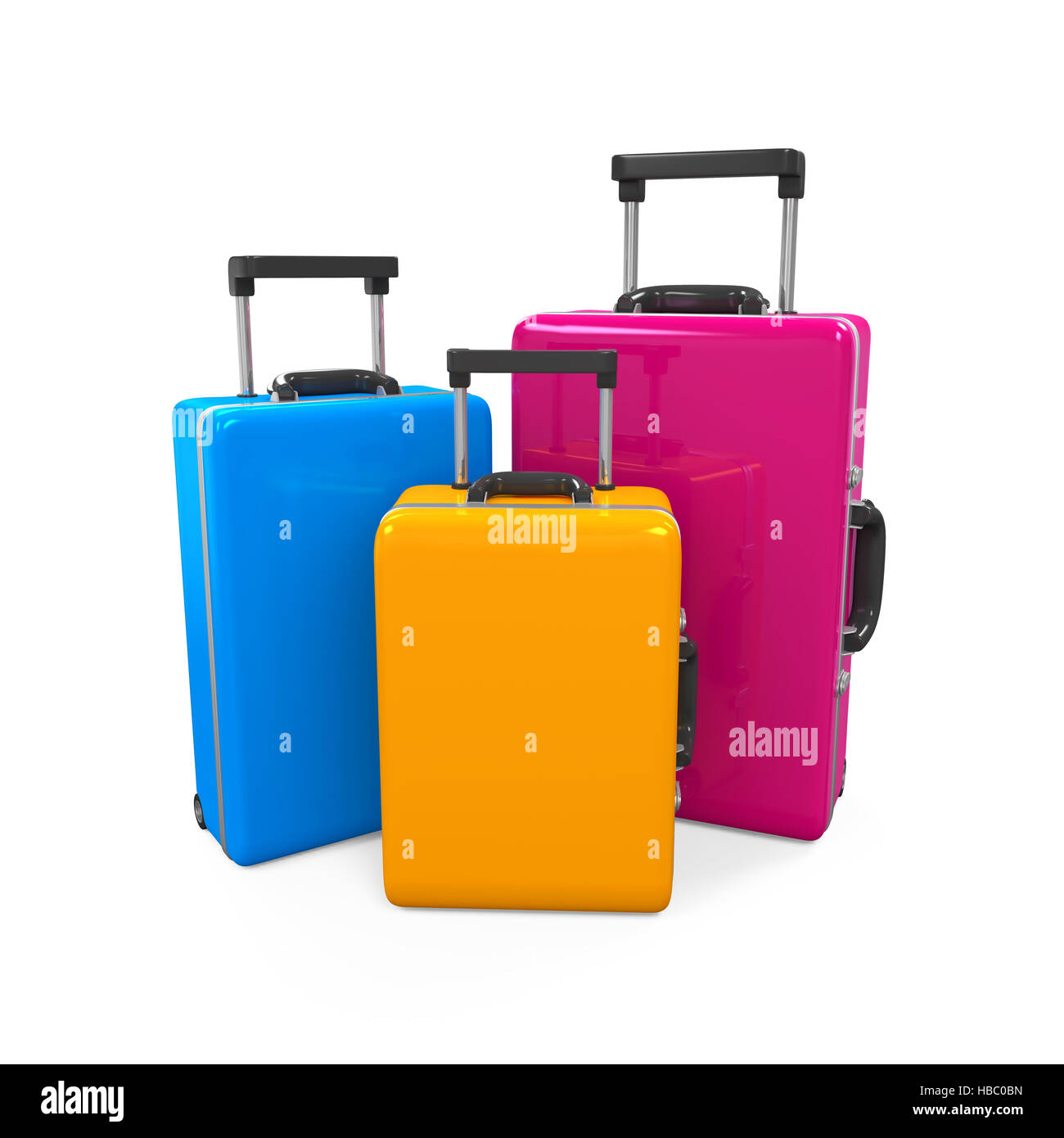 Red travel suitcase handle 3d Cut Out Stock Images & Pictures - Alamy