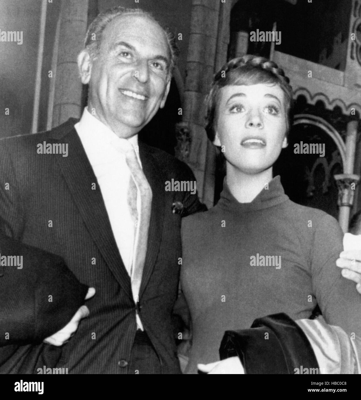 CAMELOT, from left, producer/director Moss Hart, Julie Andrews ...