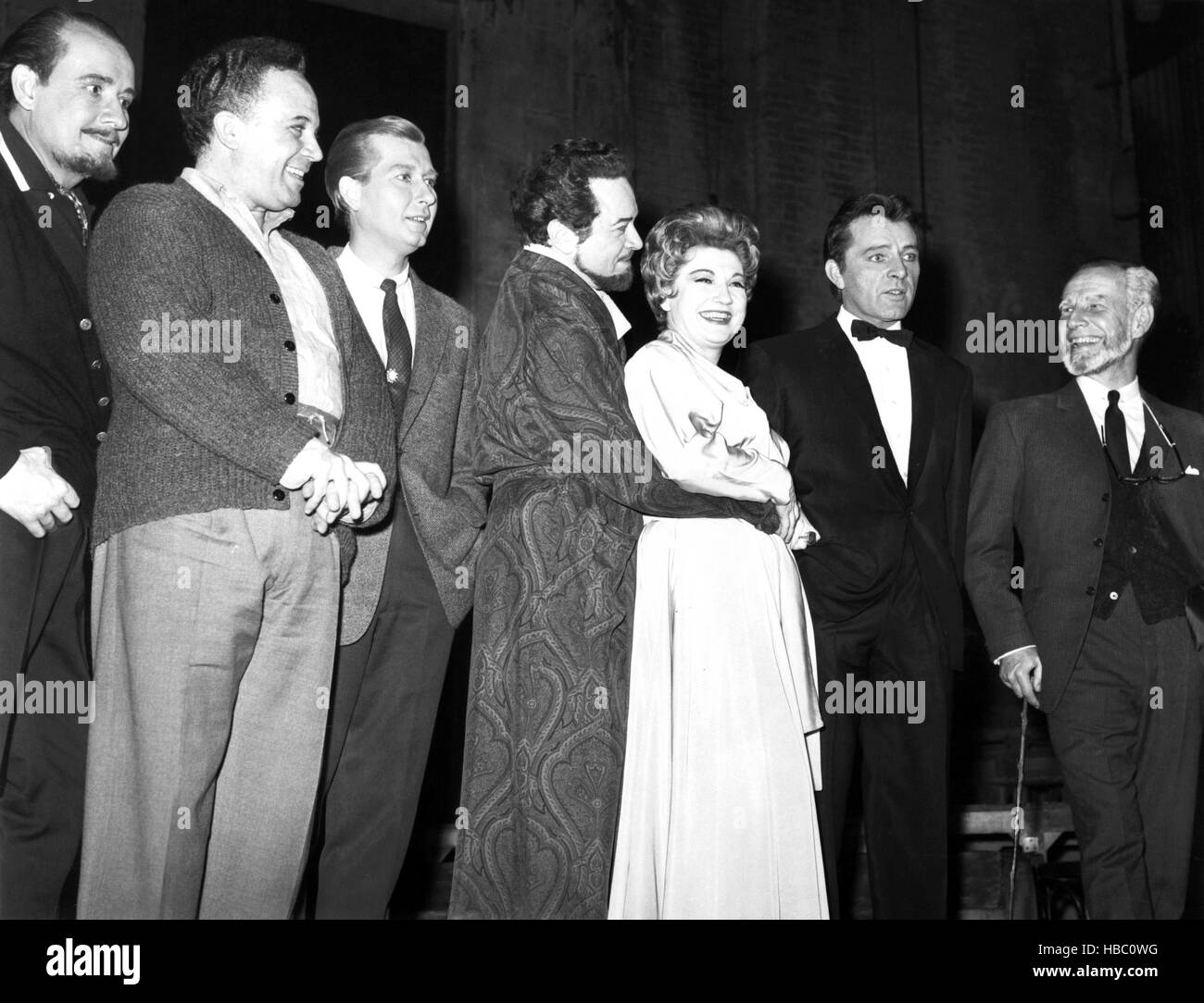 HAMLET, from left: George Voskovec, George Rose, William Redfield ...