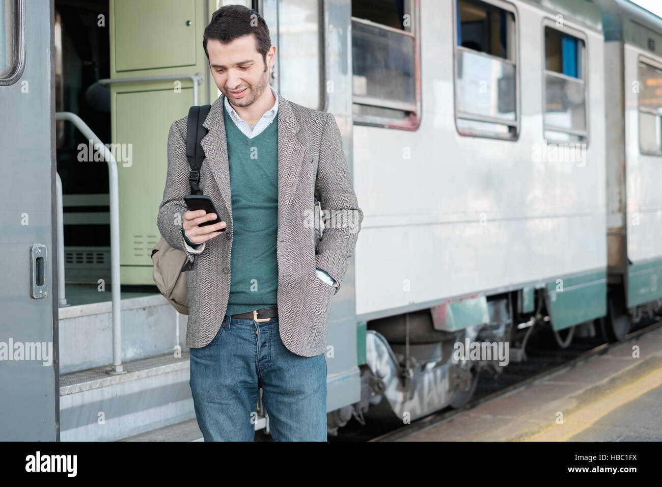 Man on train work hi-res stock photography and images - Alamy