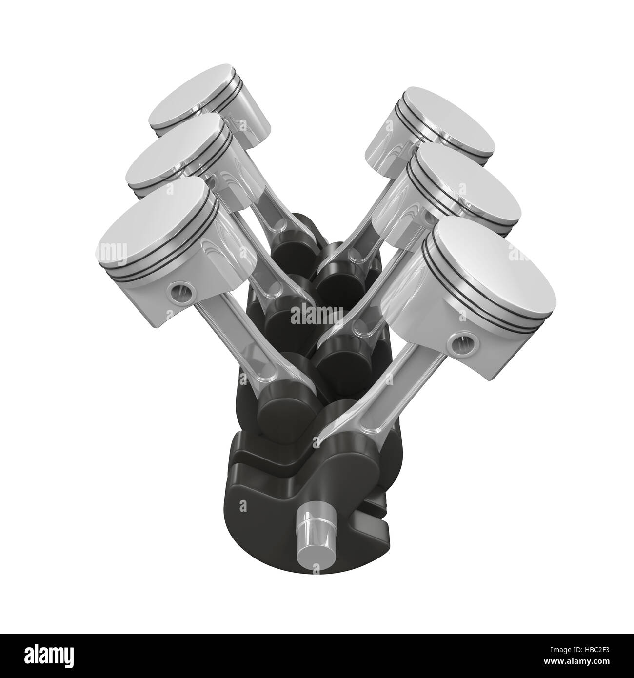 V6 Car Engine Stock Photo - Alamy