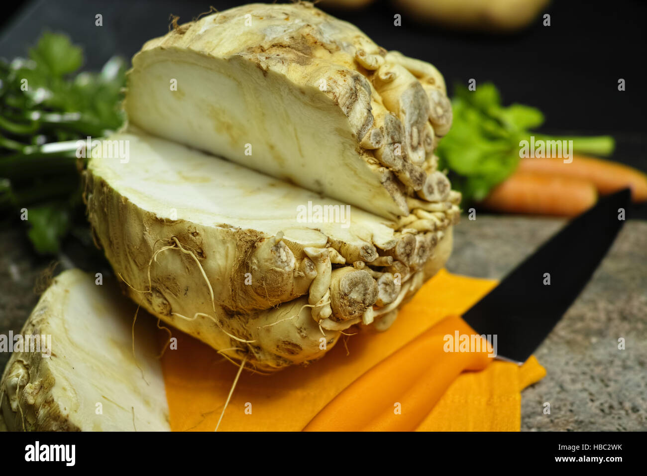Celery root - celeriac, source of vitamine, fresh healthy vegetable ...