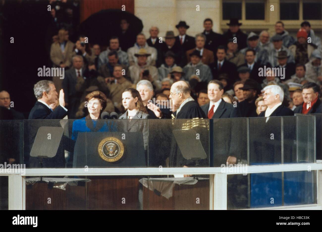 President-elect George W. Bush is sworn in as the 43th President by ...