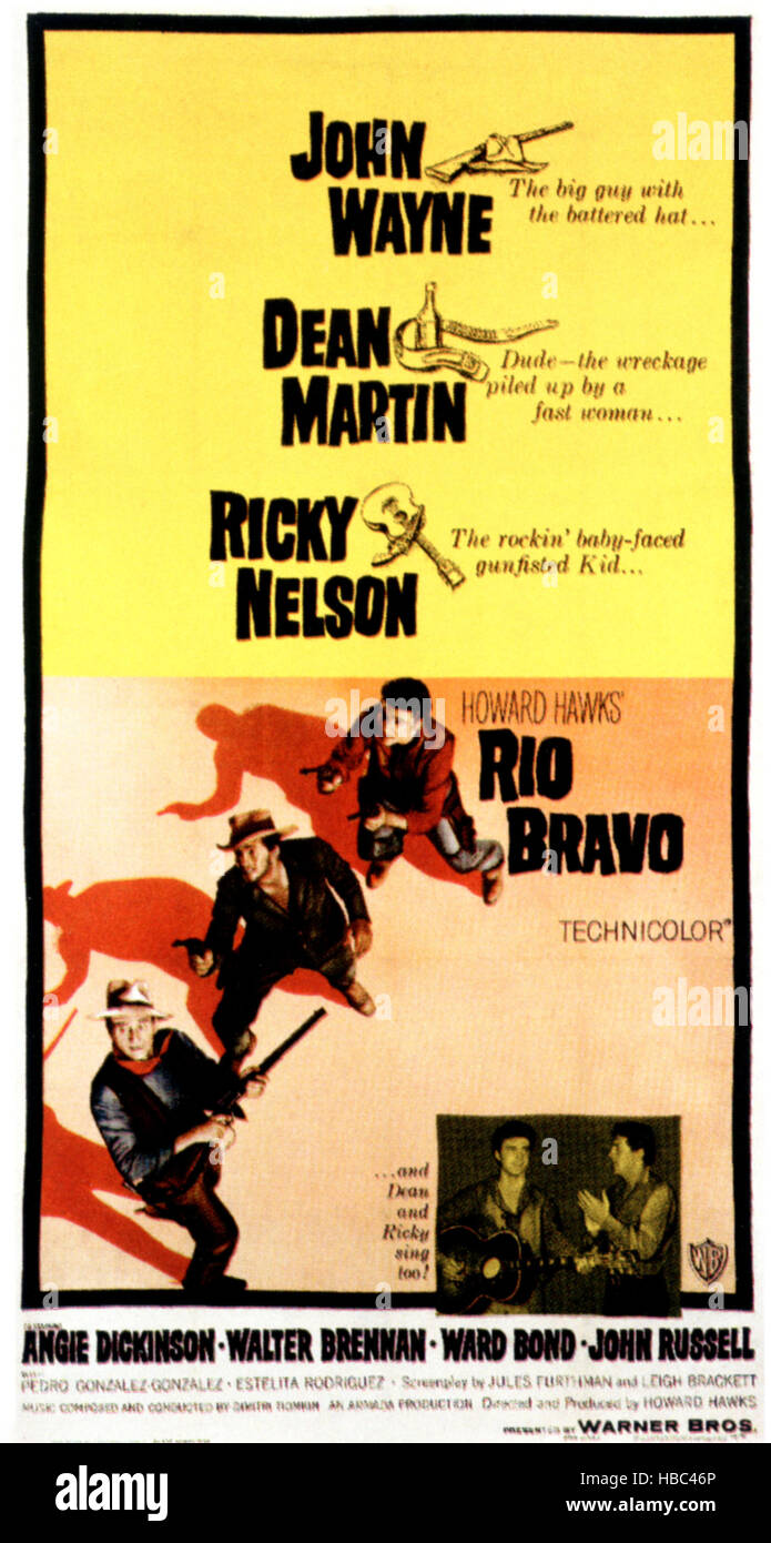 RIO BRAVO, John Wayne, Dean Martin, Ricky Nelson, 1959 Stock Photo - Alamy