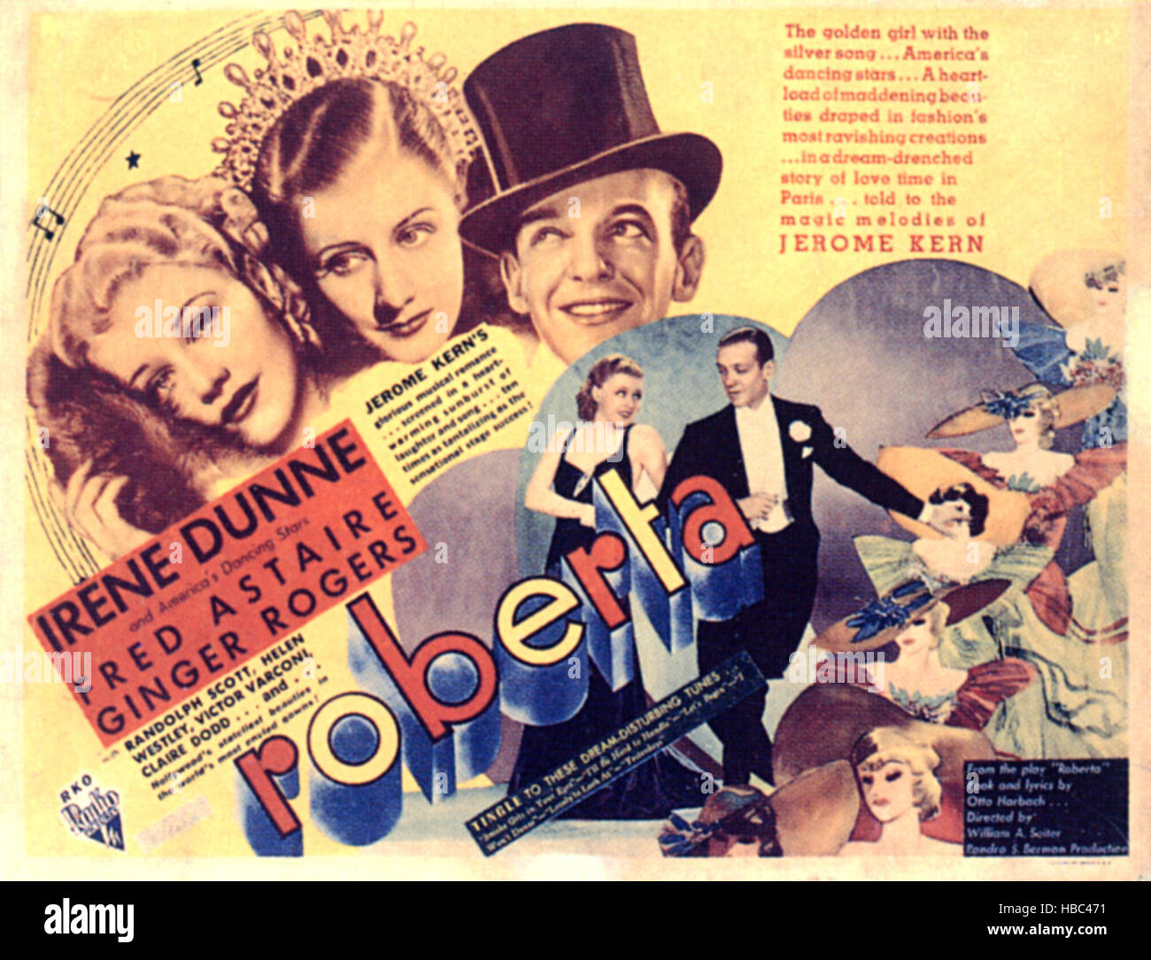 ROBERTA, Ginger Rogers, Irene Dunne, Fred Astaire, 1935 Stock Photo - Alamy