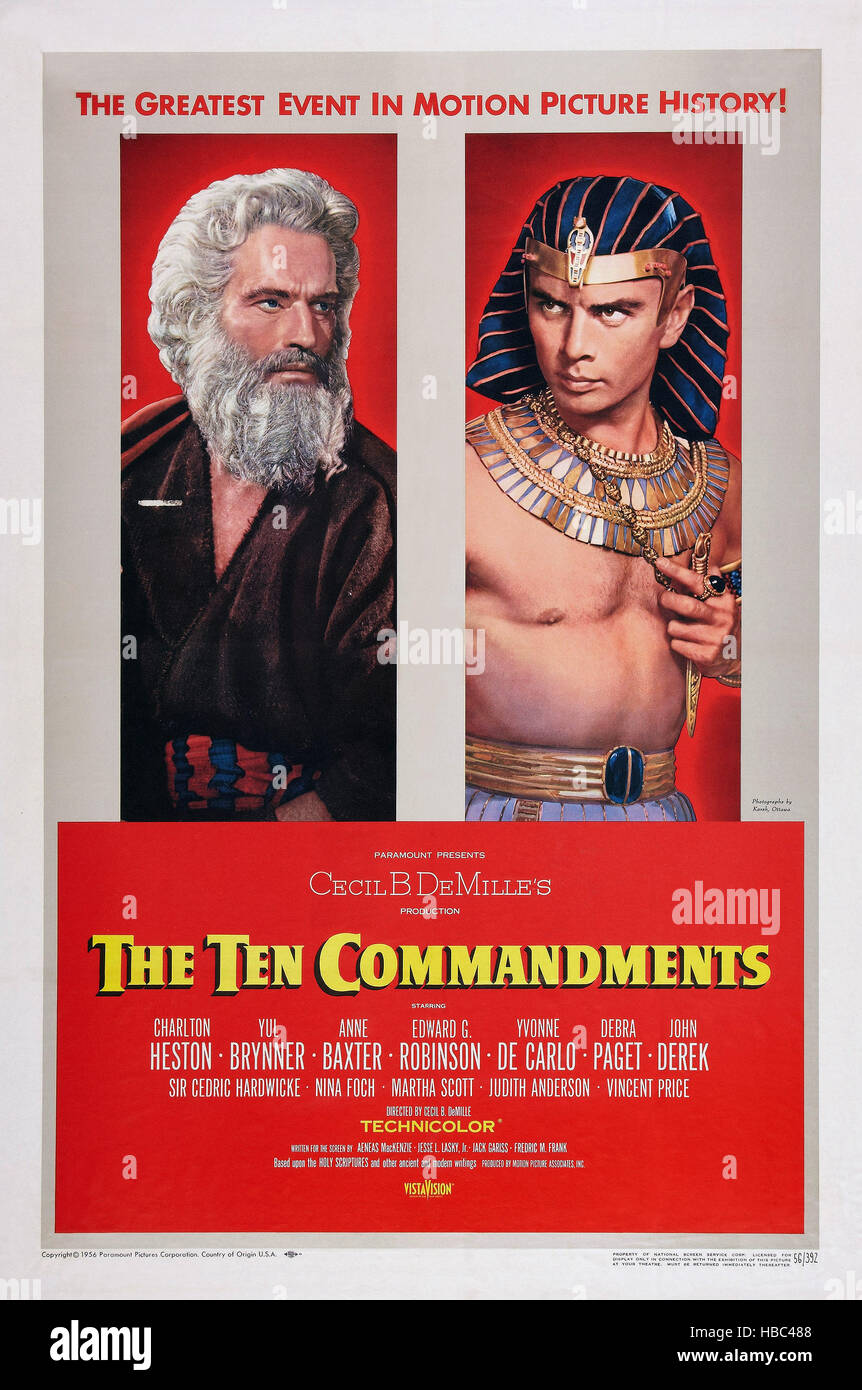 The ten commandments 1956 poster hi-res stock photography and images ...