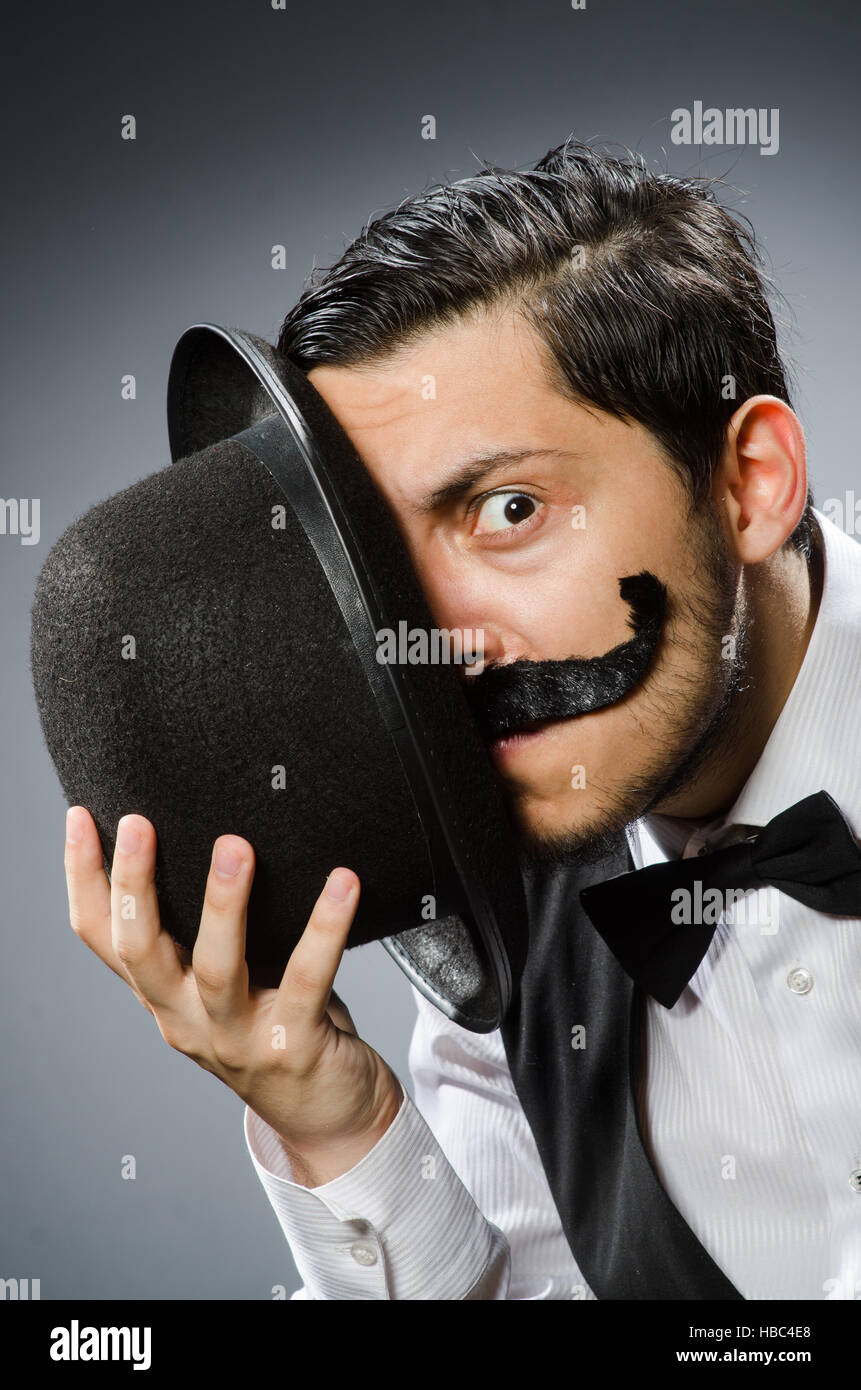 Funny man in vintage concept Stock Photo - Alamy