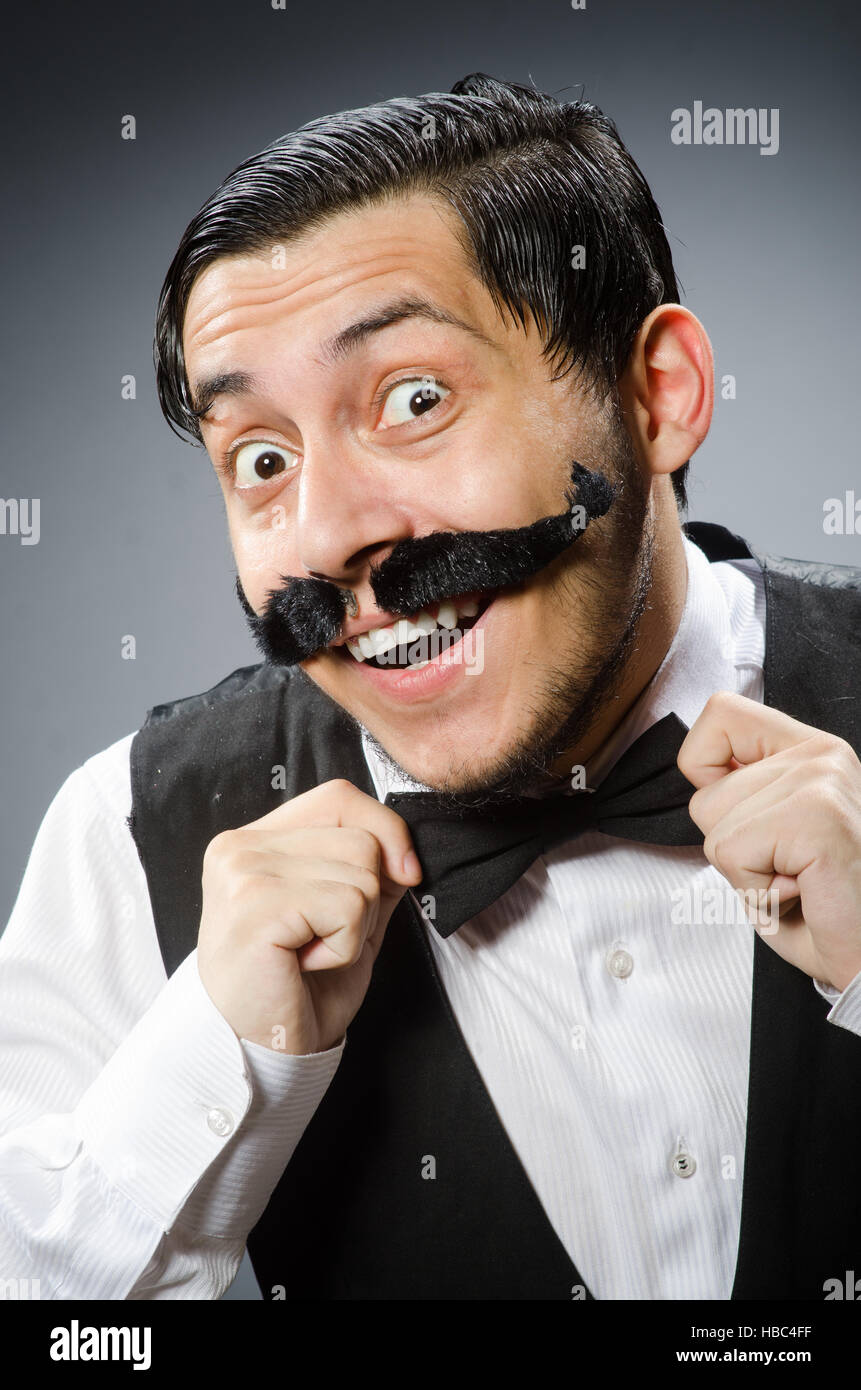 Funny man in vintage concept Stock Photo - Alamy