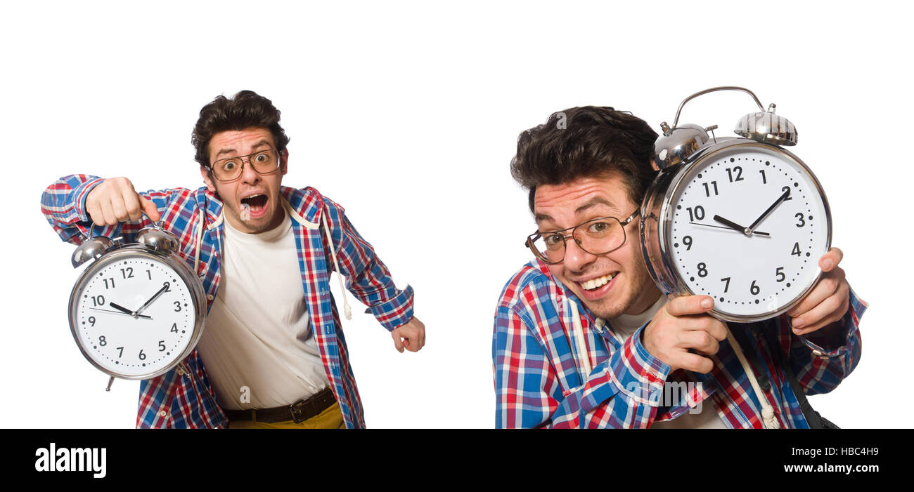 Student university man stress Cut Out Stock Images & Pictures - Alamy