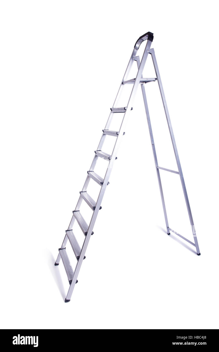 Ladder isolated on the white background Stock Photo - Alamy