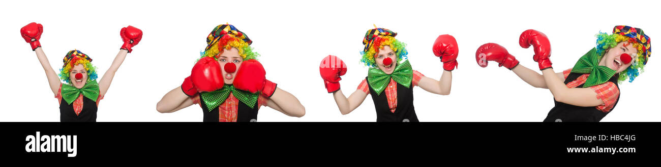 Clown in various poses isolated on white Stock Photo - Alamy