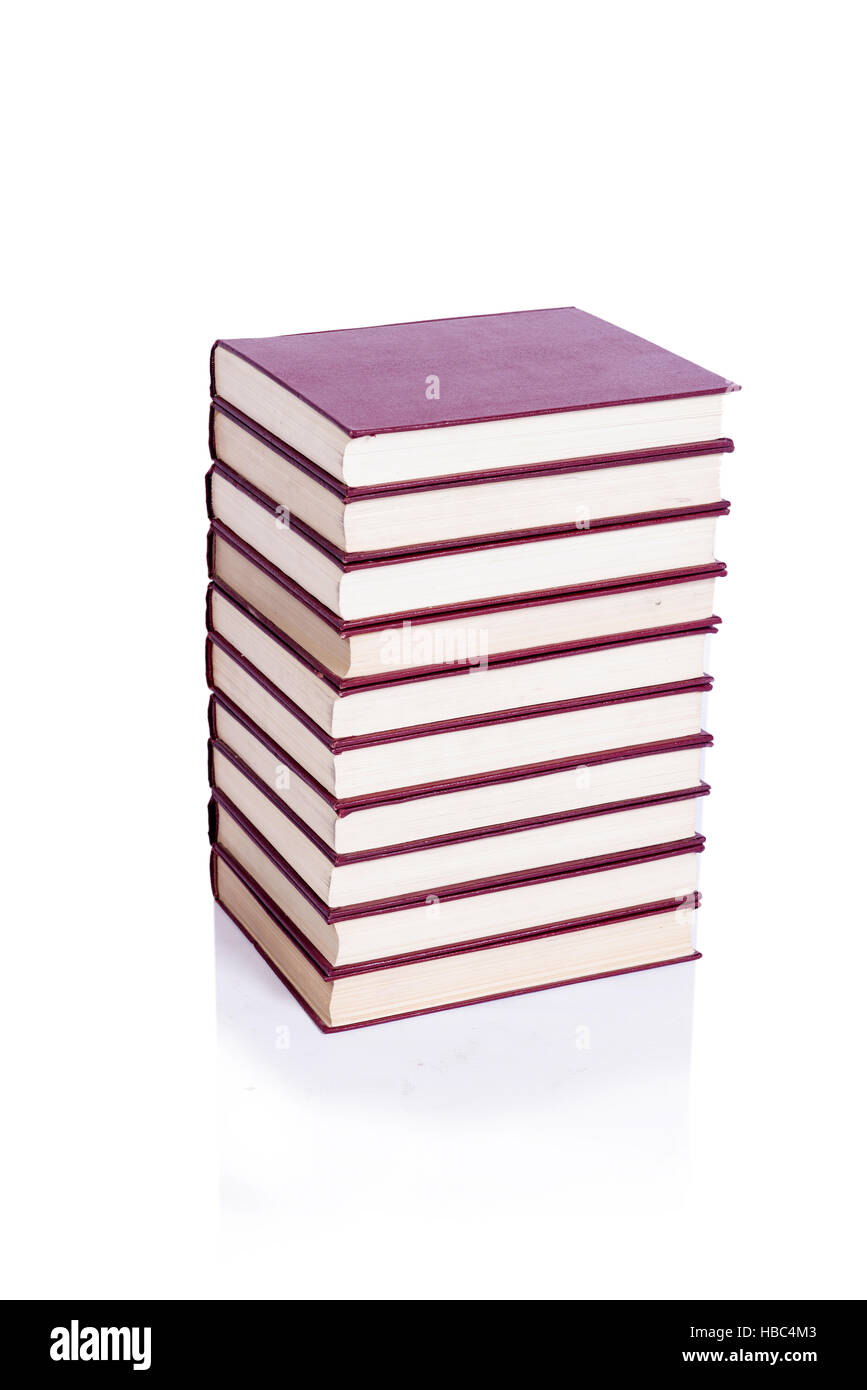 Stack of books isolated the white background Stock Photo - Alamy