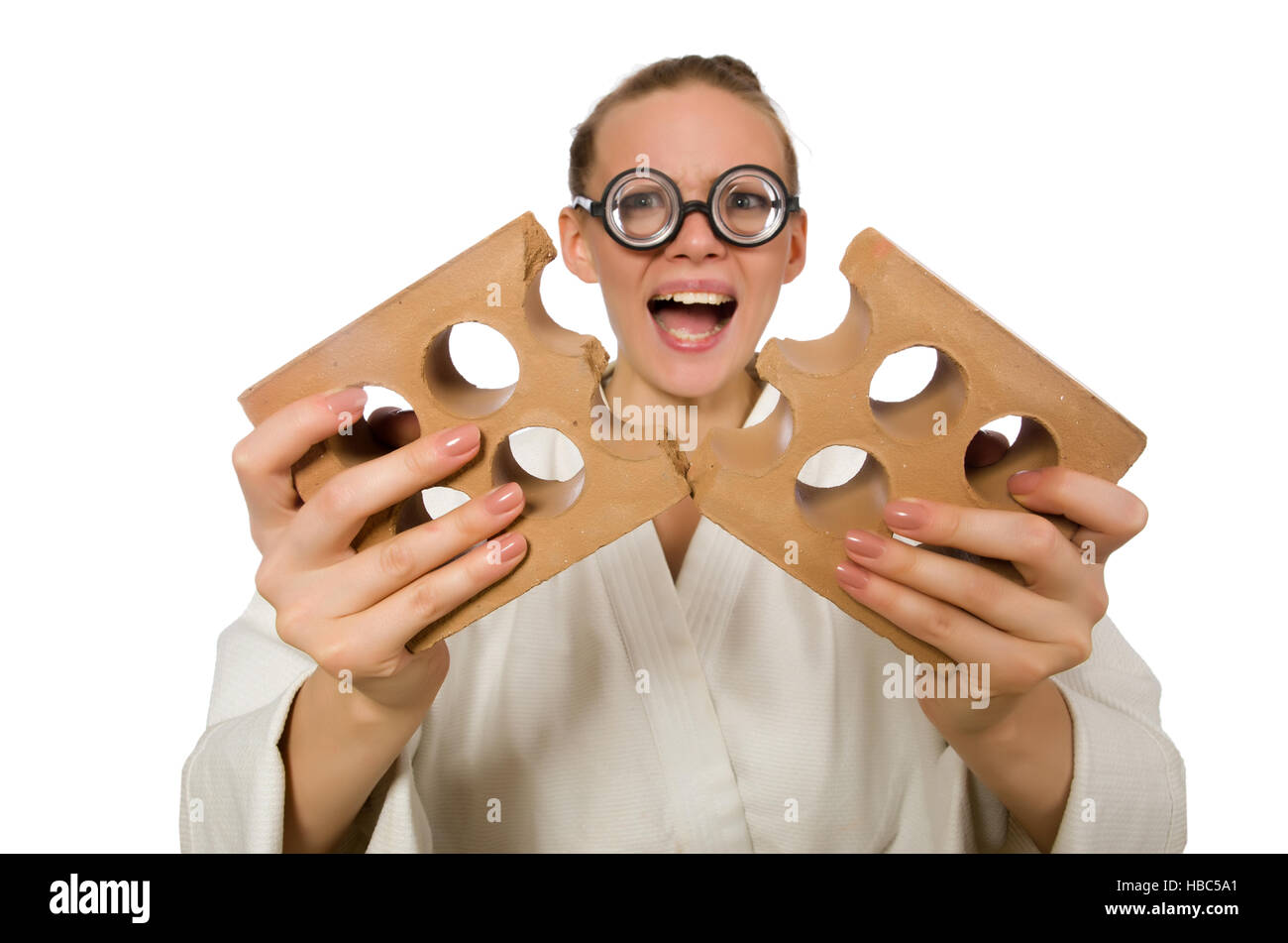 Woman Breaking Bricks High Resolution Stock Photography and Images - Alamy