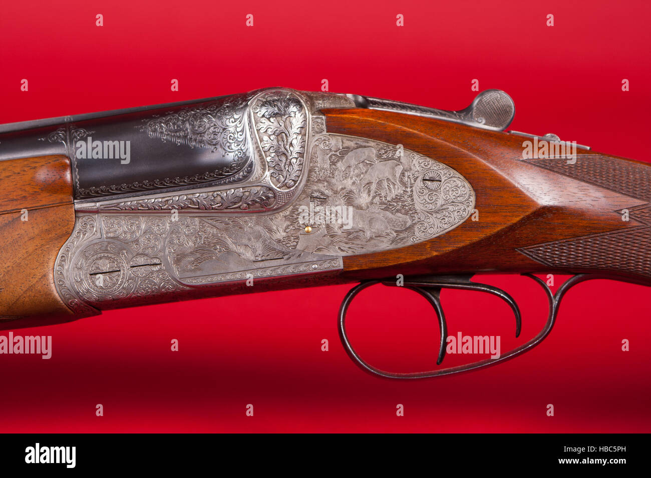 double barrel shotgun Stock Photo - Alamy