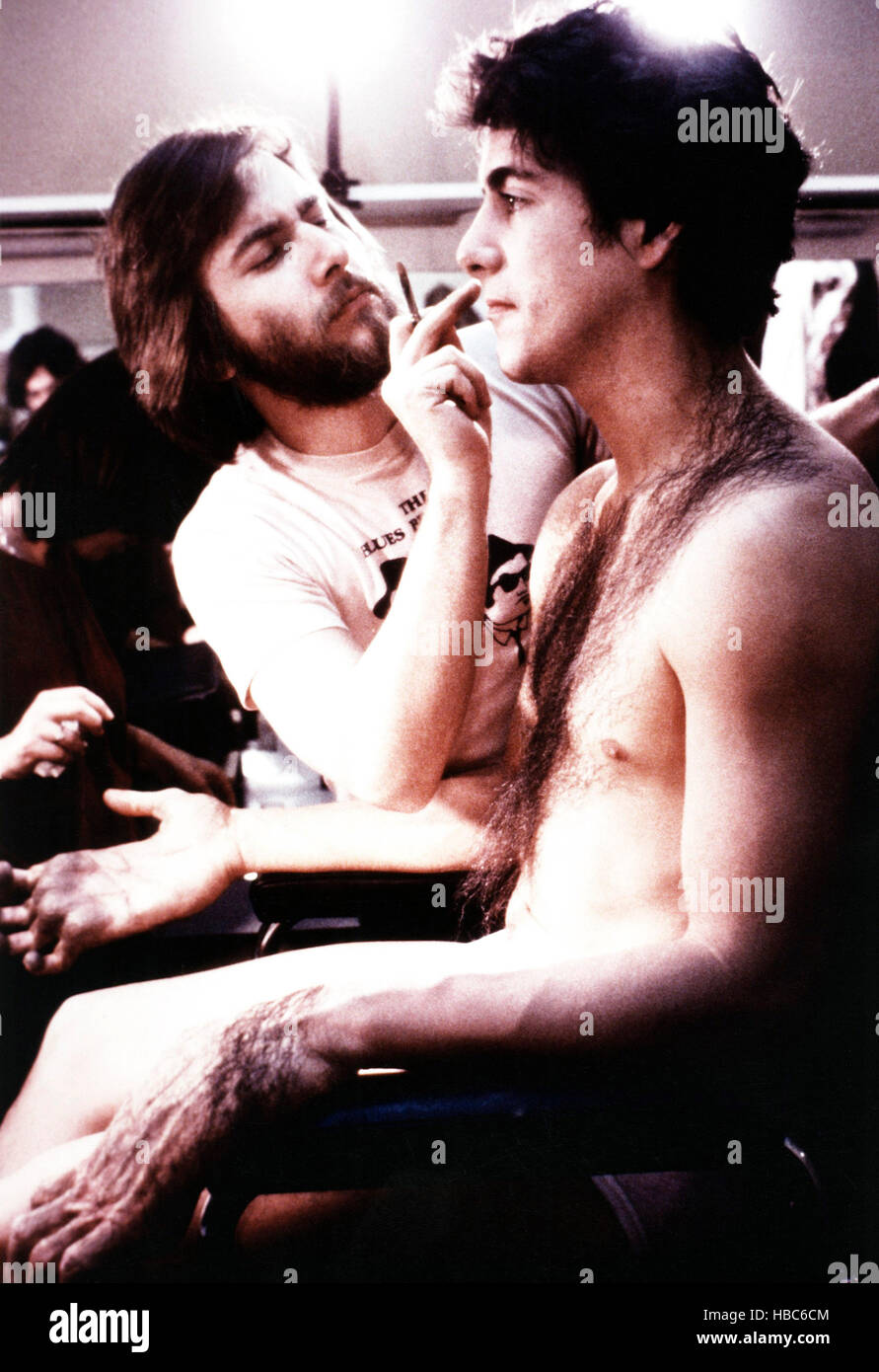 AN AMERICAN WEREWOLF IN LONDON, from left: makeup artist Rick Baker ...