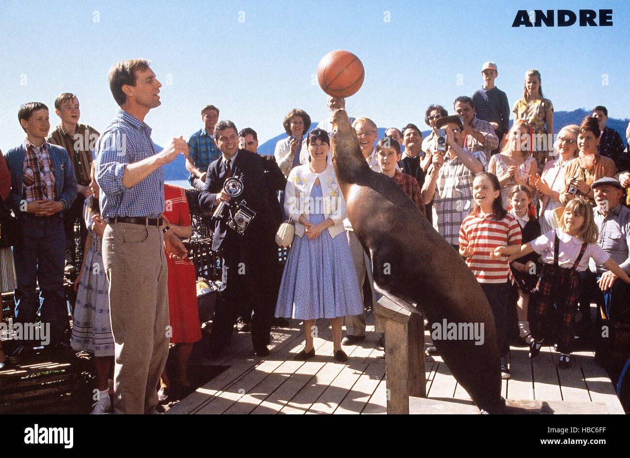 ANDRE, Keith Carradine (left), Tina Majorino (striped shirt), 1994 ...