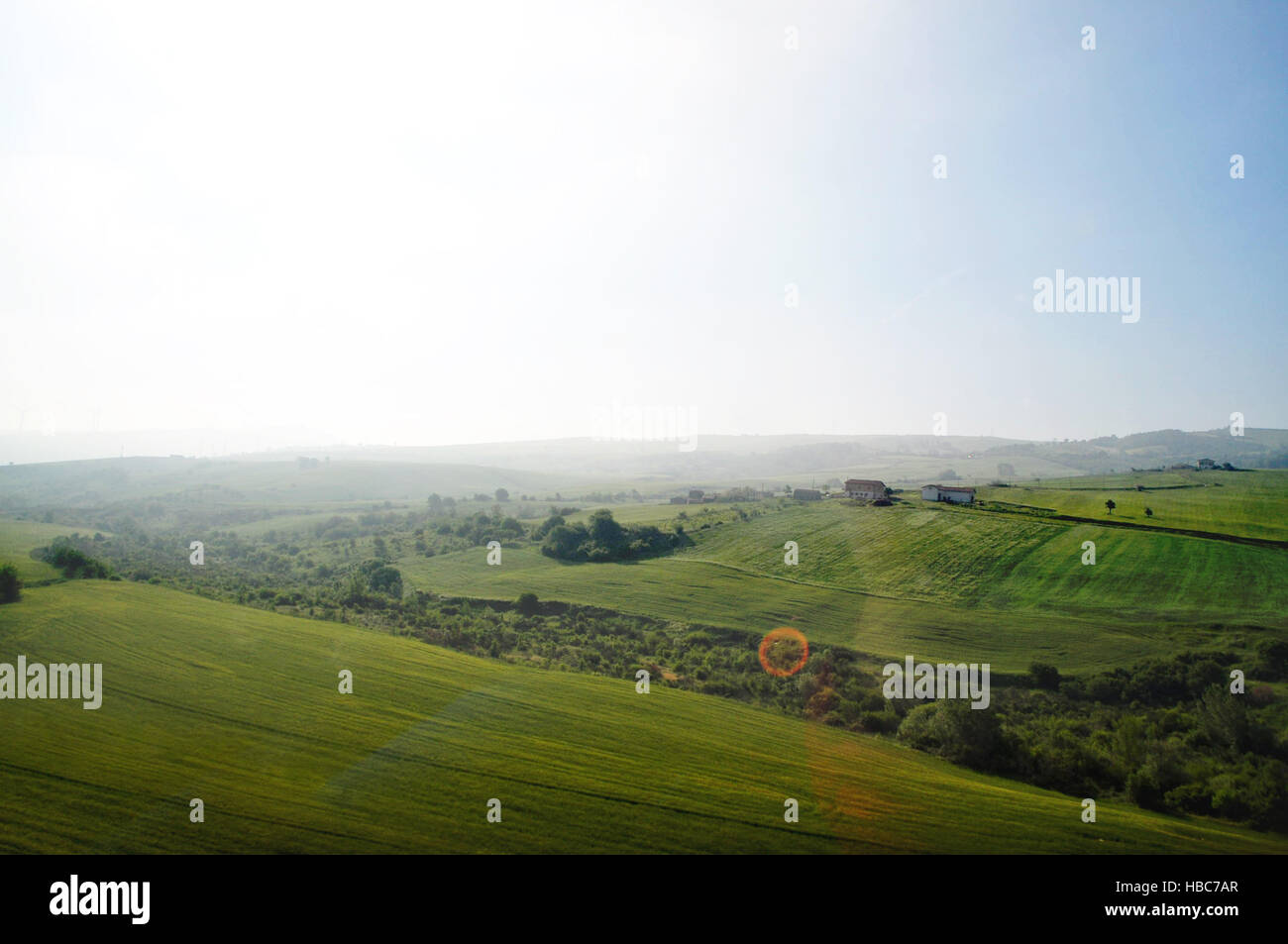 Mediterranean landscape of green hills in Apulia, Italy Stock Photo - Alamy