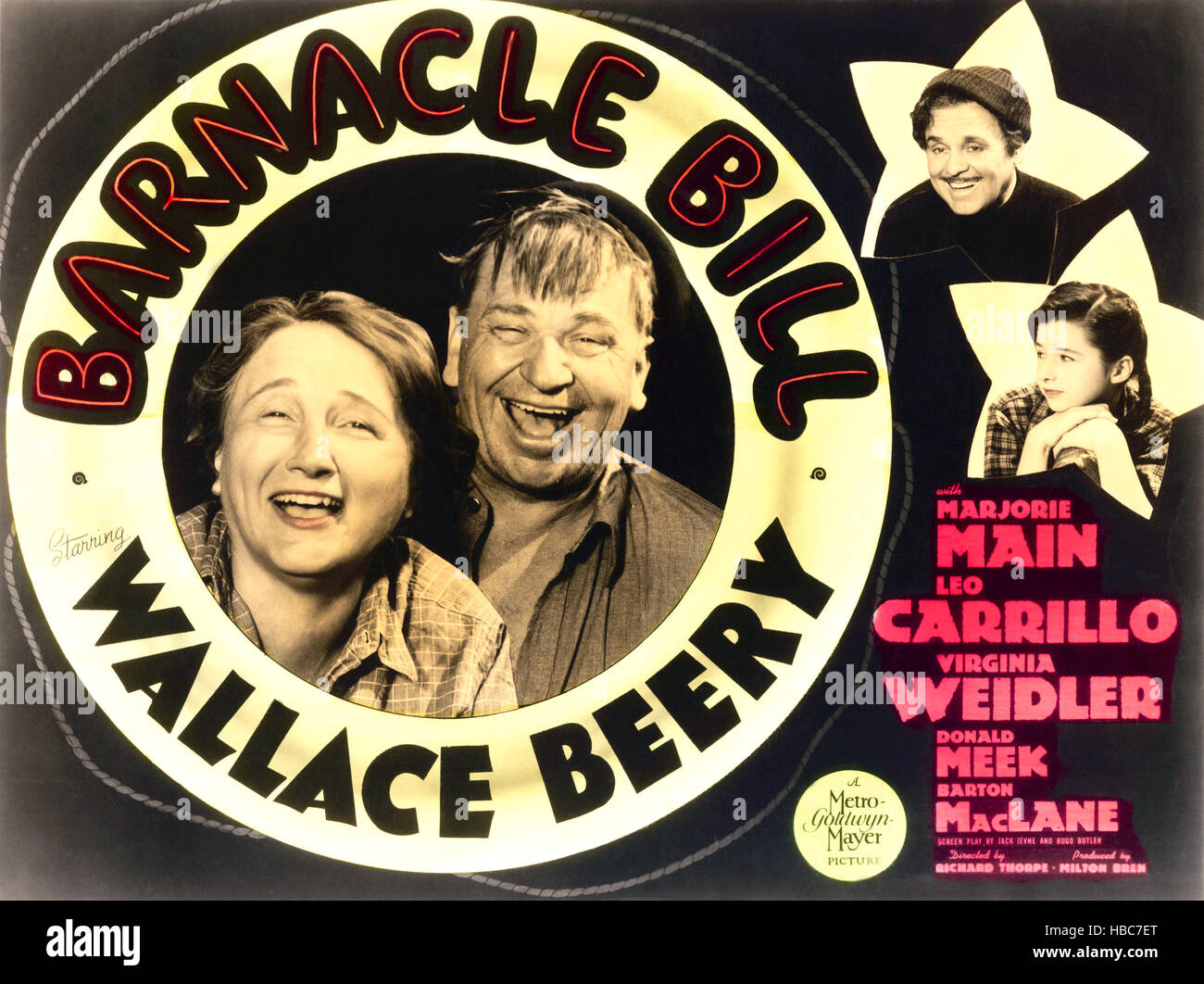 BARNACLE BILL, US lobbycard, from left: Marjorie Main, Wallace Beery, Leo Carrillo, Virginia ...