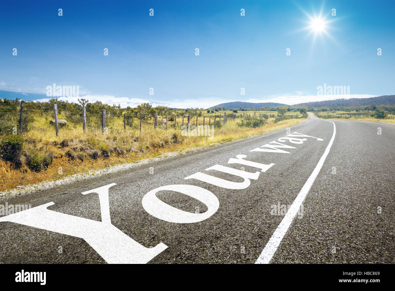 road to horizon your way Stock Photo - Alamy
