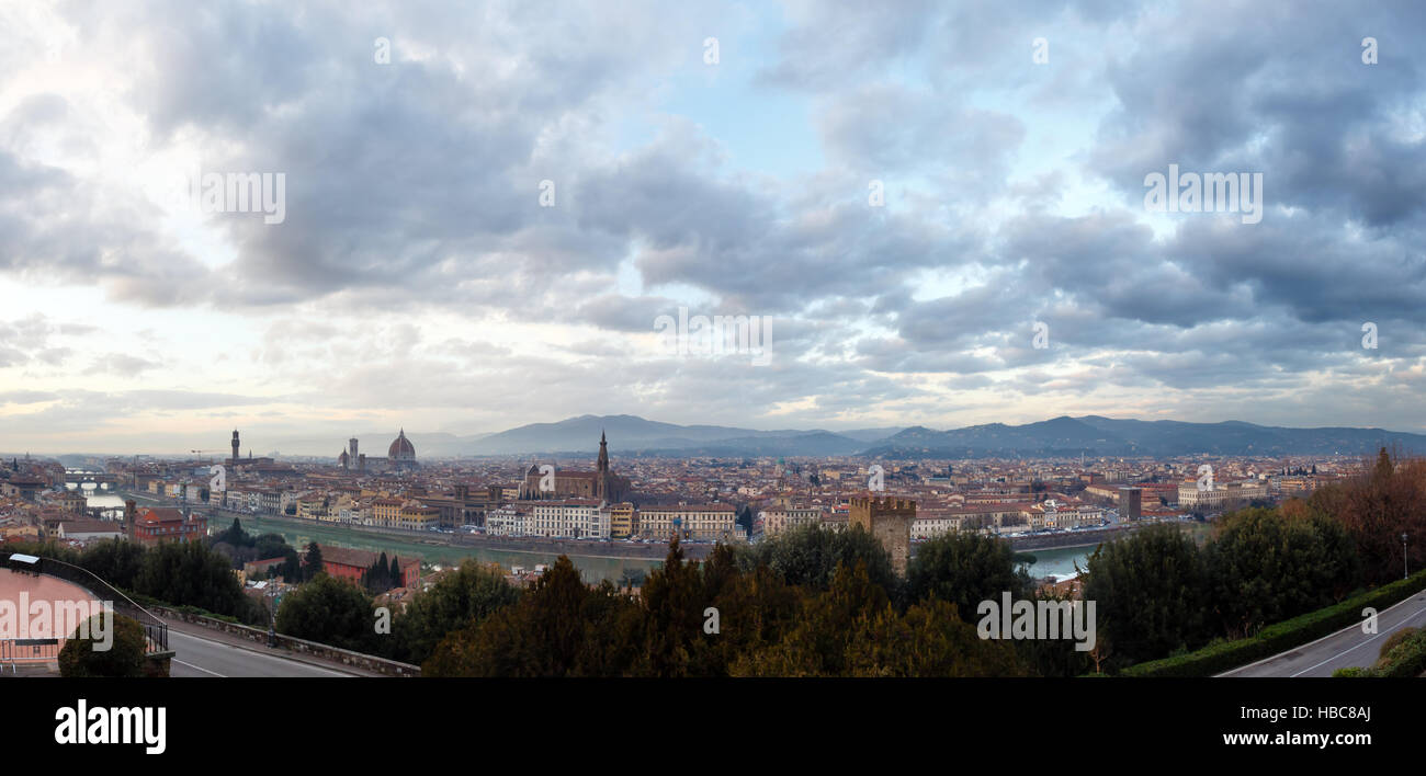 Evening Florence top view (Italy Stock Photo - Alamy
