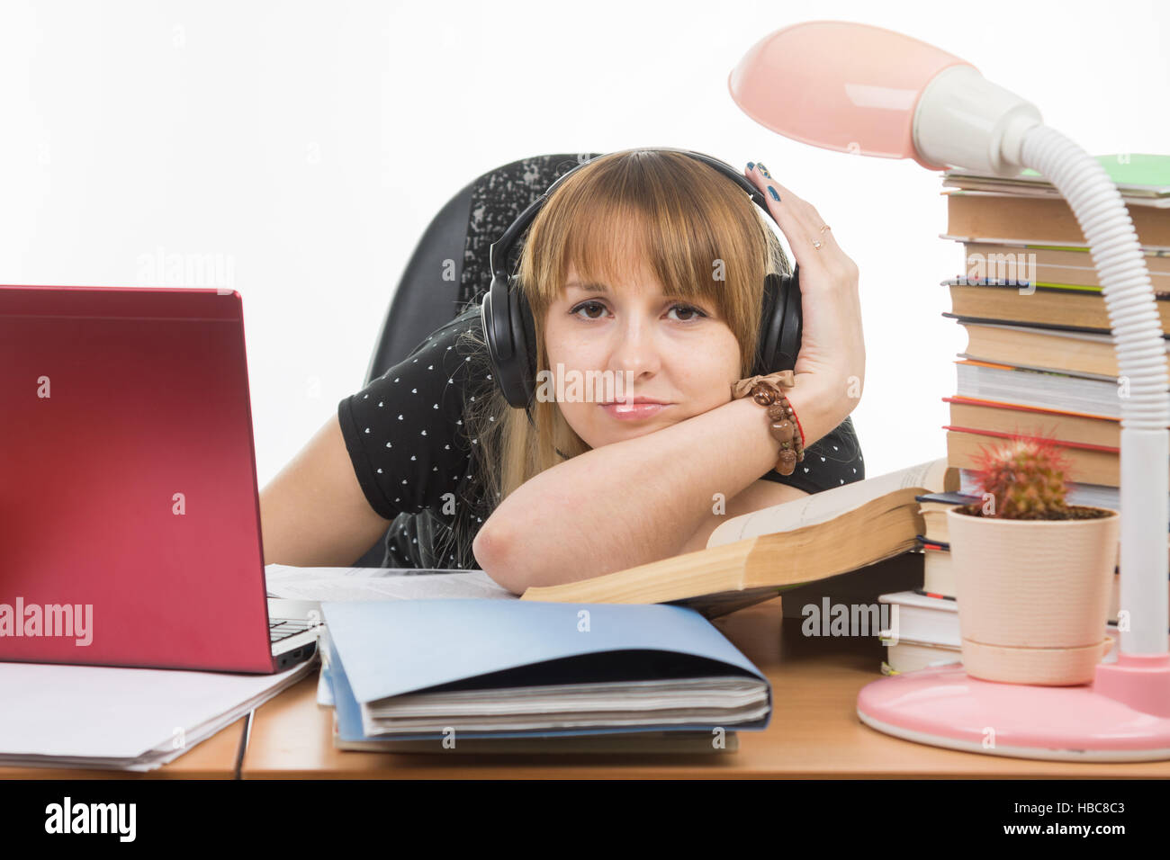 Student thinking looking sad in the picture Stock Photo - Alamy