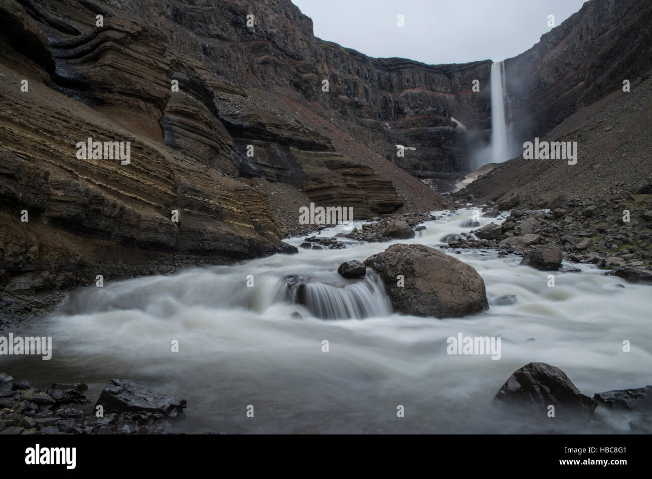 Hengifoss waterfall hi-res stock photography and images - Alamy