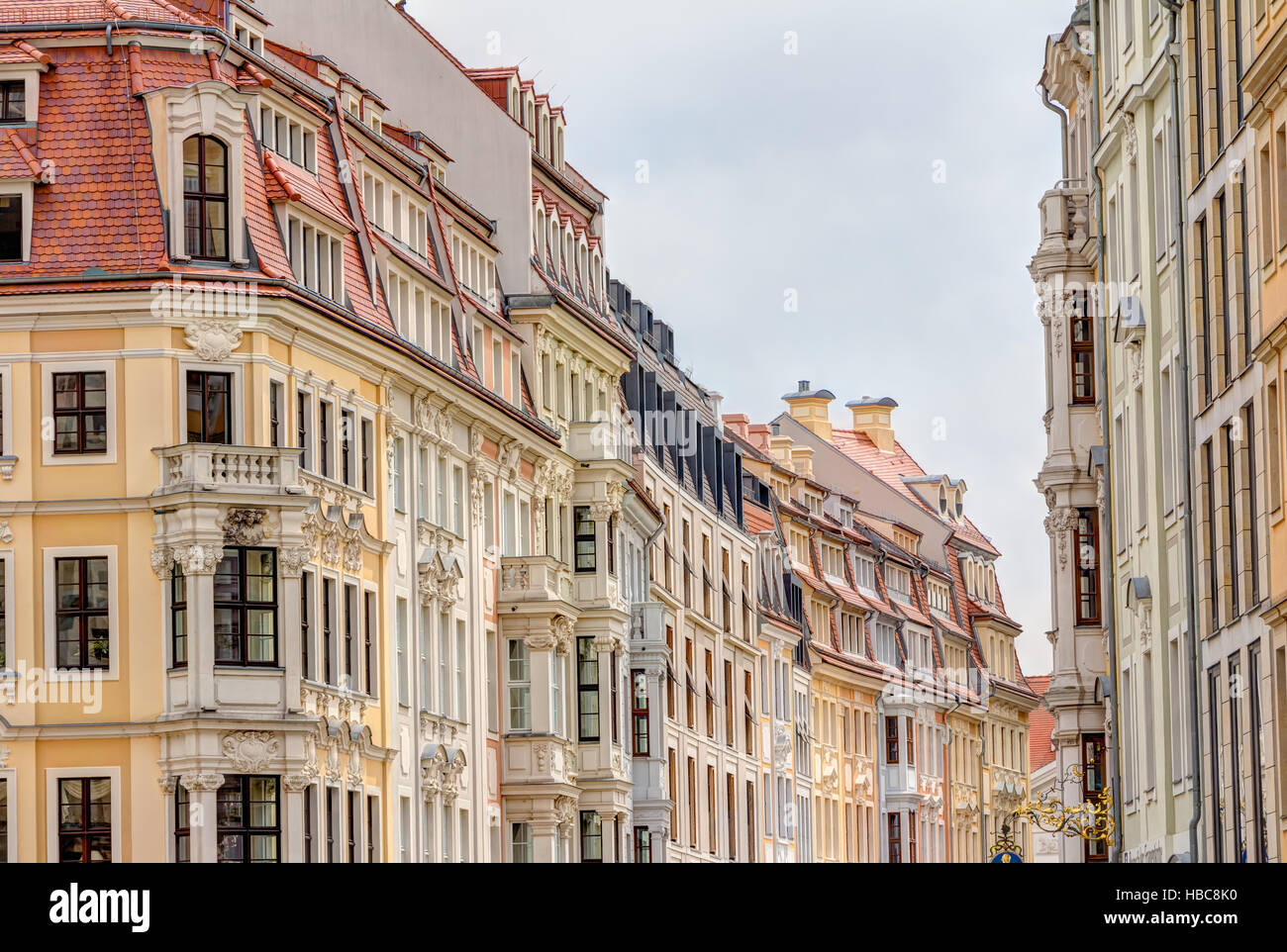Rebuilt buildings in Dresden Stock Photo - Alamy
