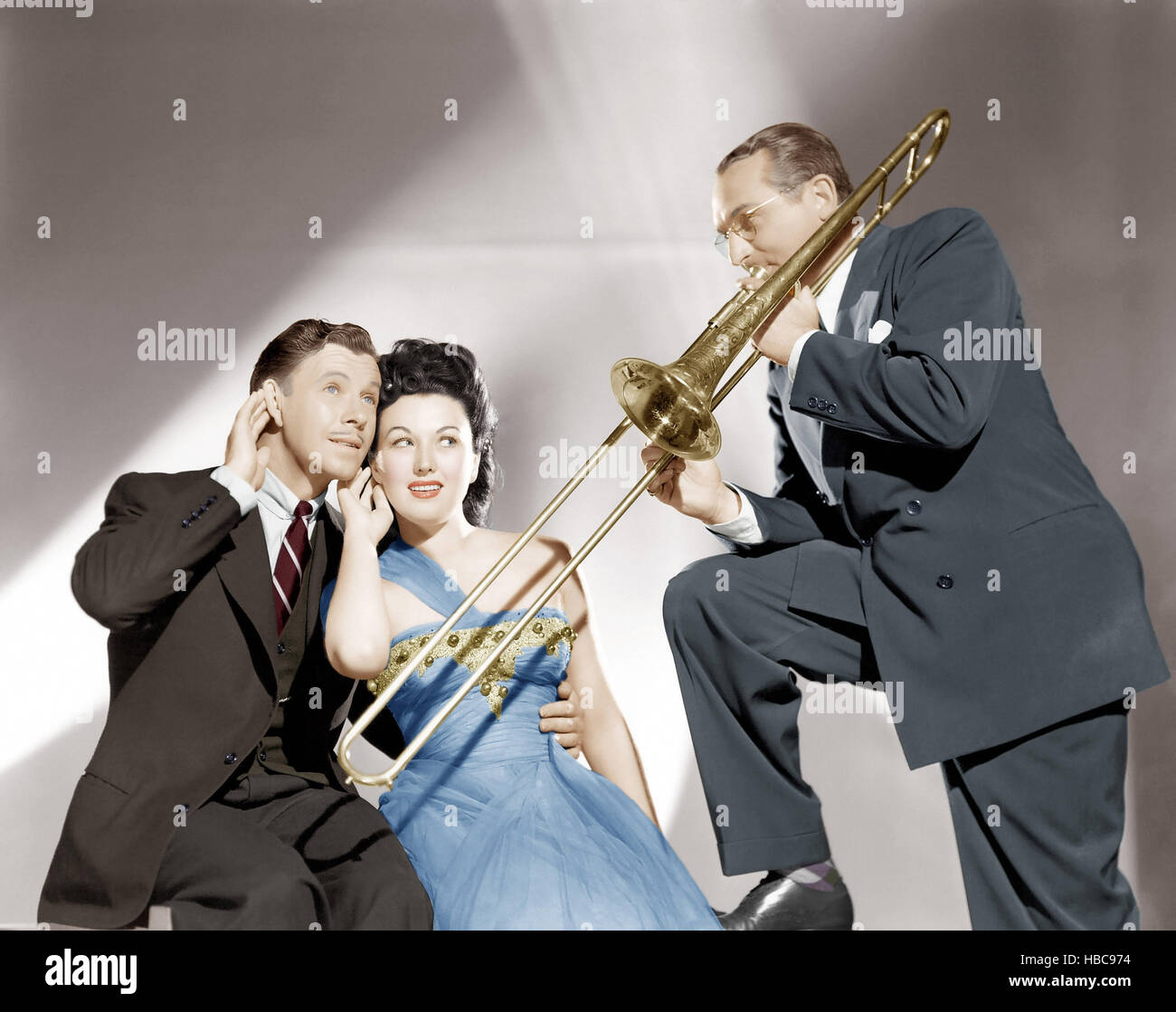BROADWAY RHYTHM, from left: George Murphy, Ginny Simms, Tommy Dorsey ...