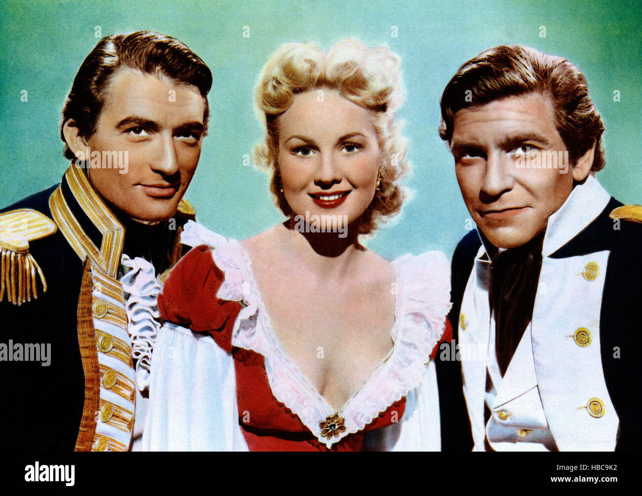 CAPTAIN HORATIO HORNBLOWER, from left: Gregory Peck, Virginia Mayo ...