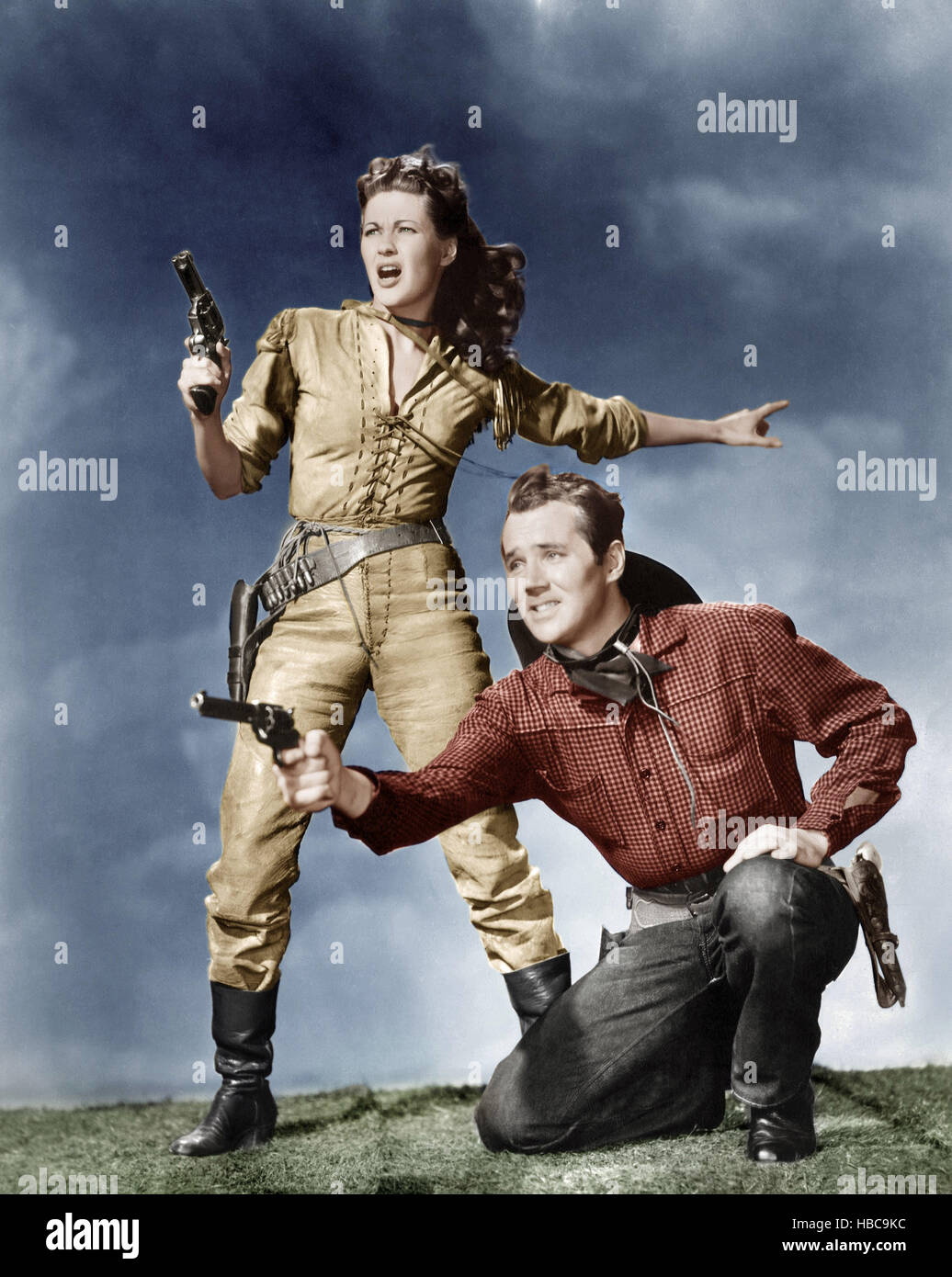 CALAMITY JANE AND SAM BASS, from left: Yvonne De Carlo, Howard Duff ...