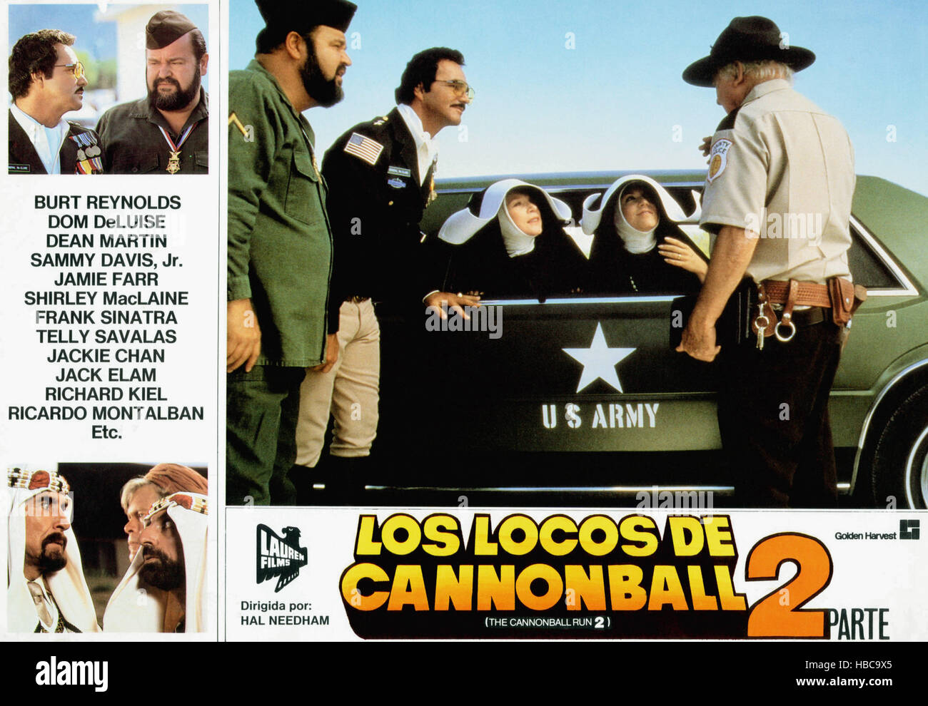 CANNONBALL RUN II, (aka LOS LOCOS DE CANNONBALL 2), top left from left ...