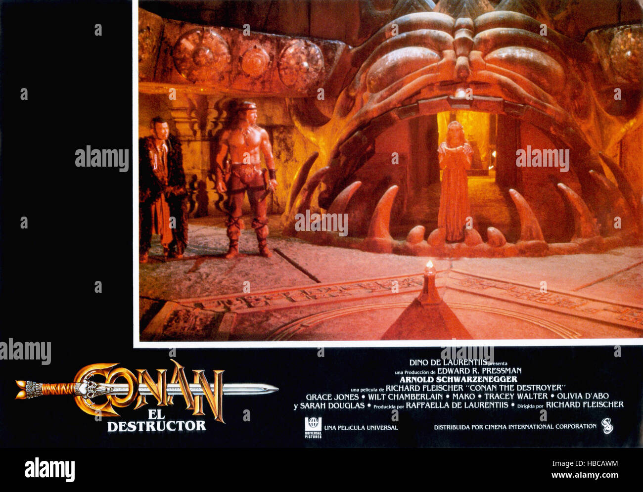 CONAN THE DESTROYER, (aka CONAN EL DESTRUCTOR), from left: Mako, Arnold ...