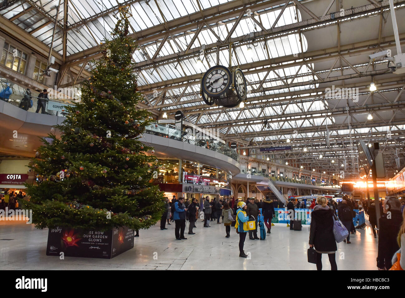 Waterloo station christmas tree hi-res stock photography and images - Alamy