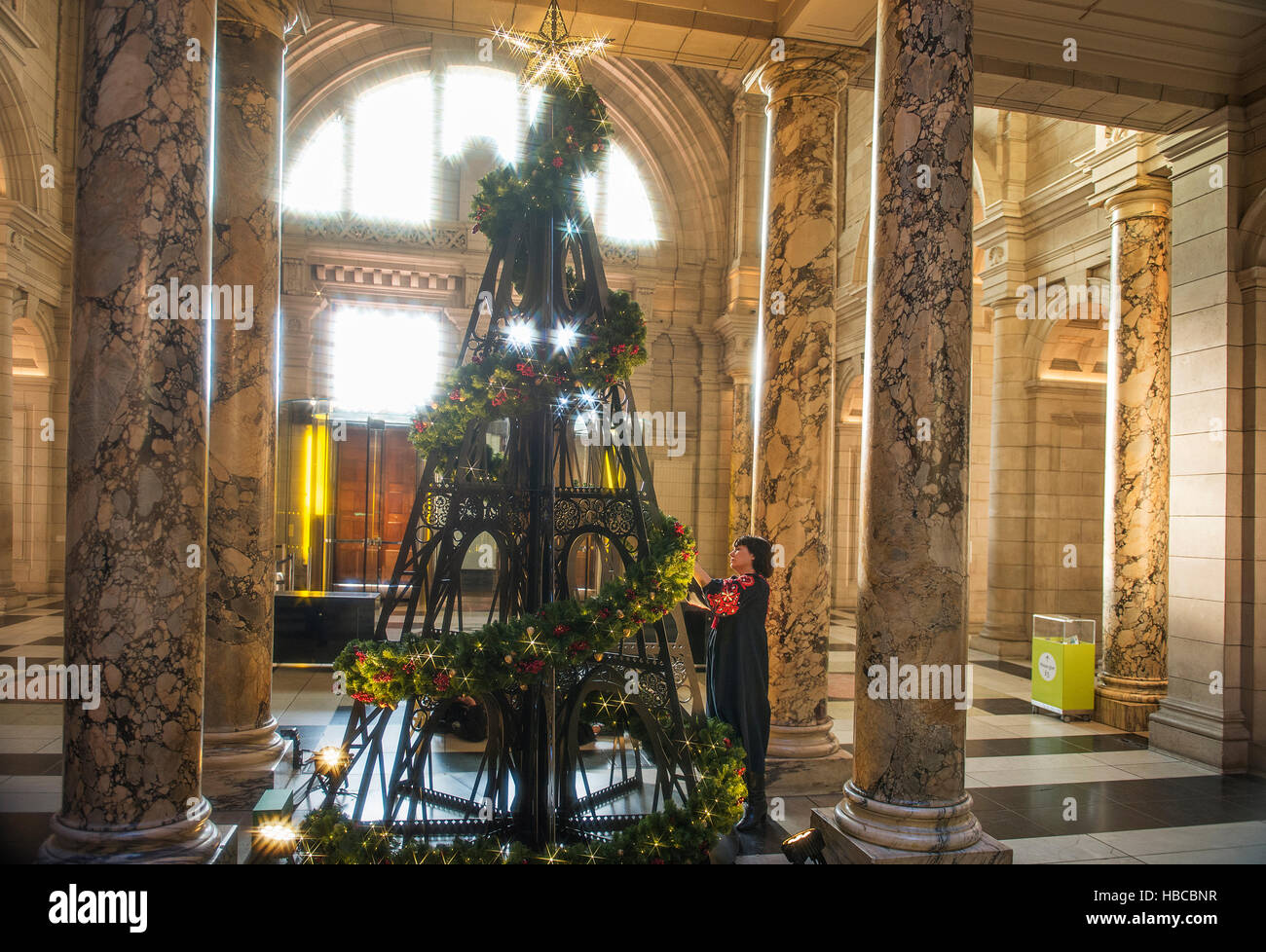 The V&A, London, UK. 5th December, 2016. StudioXAG dress the V&A Grand ...